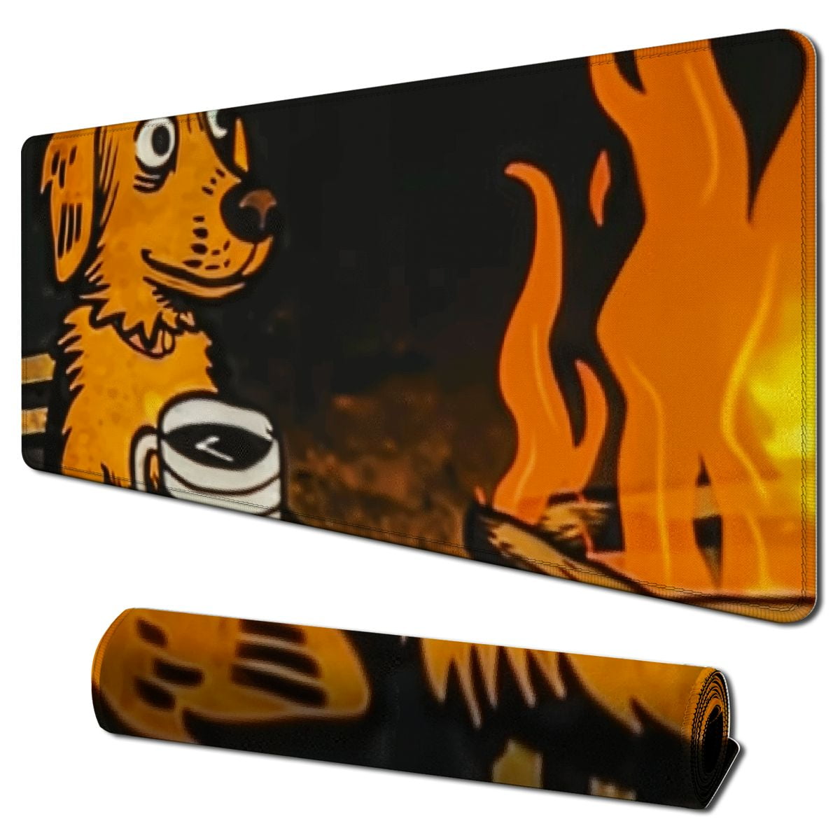 Heduofu This is Fine - Dog Fire Meme Fire Funny Meme Mouse Pad Cute ...