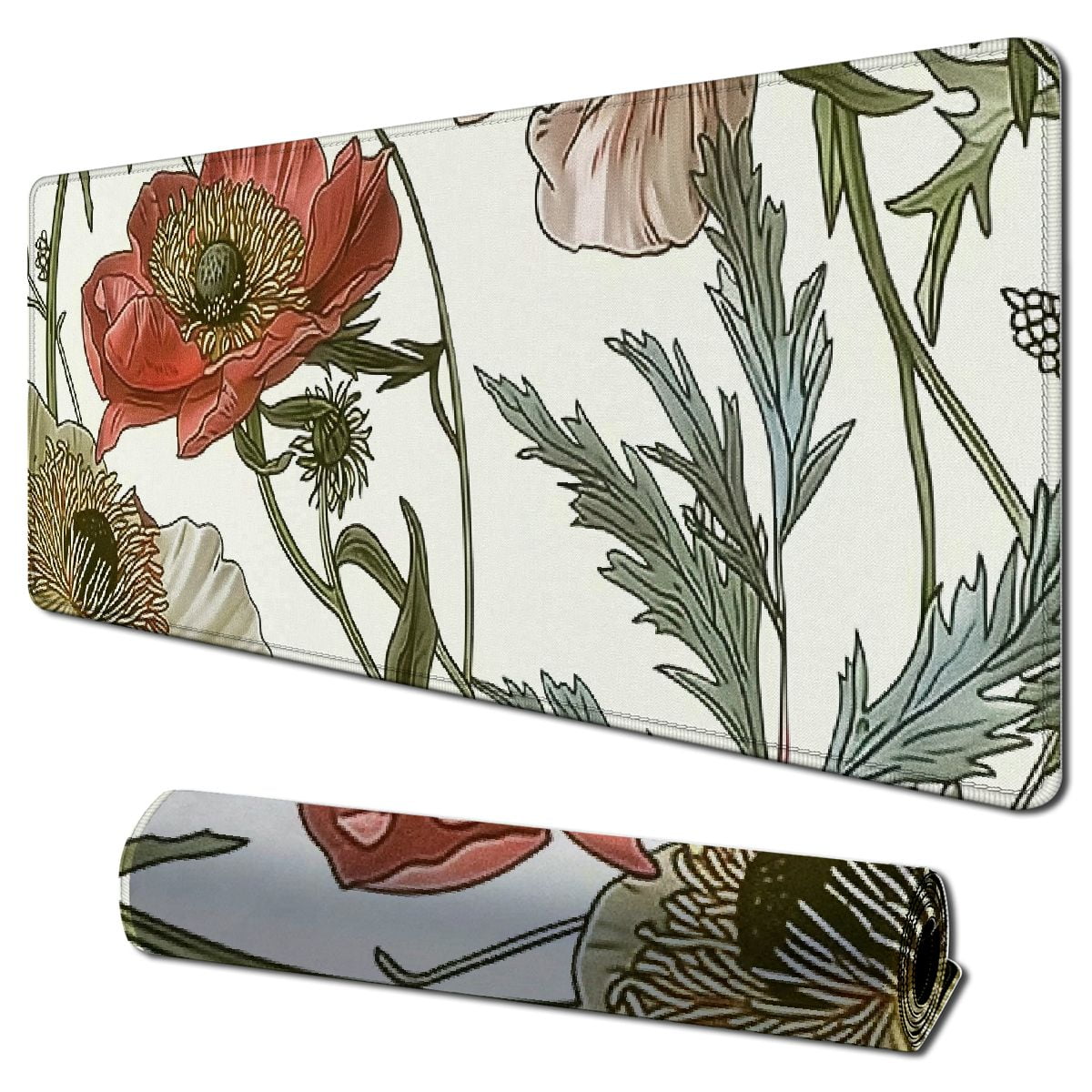 Heduofu Vintage Flowers Mousepad Aesthetic Mouse Pad Floral Office ...