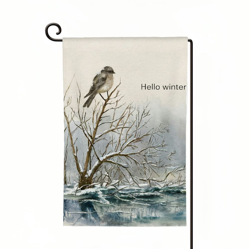 Heduofu Winter Cardinal Garden Flag Winter Garden Flags Vertical Double ...