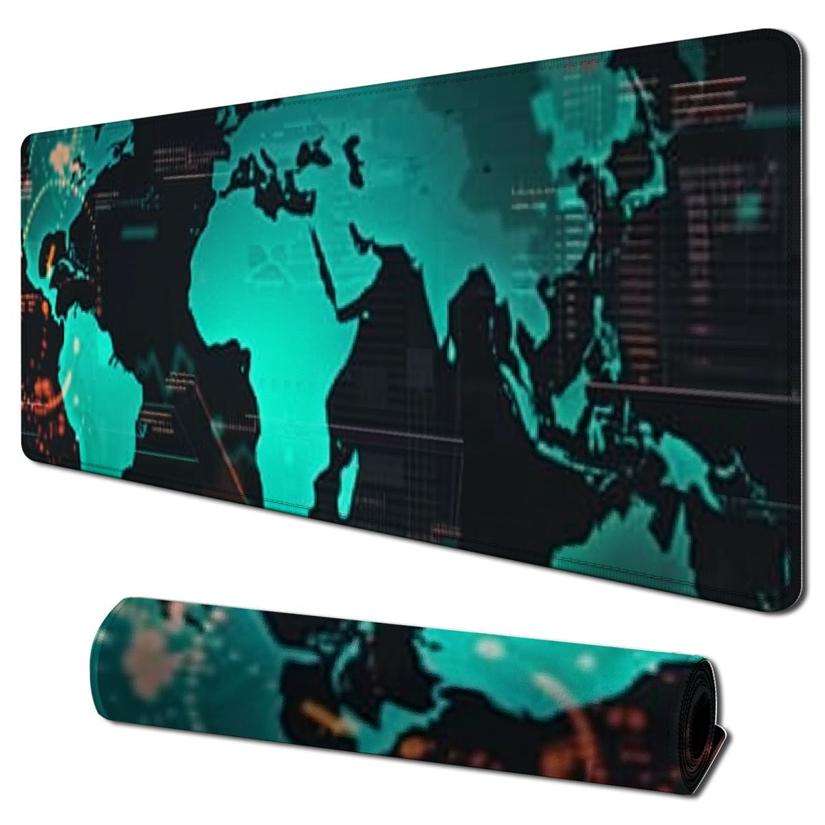 Heduofu World Map Desk Pad,Earth Map Gaming Mouse Pad, Extended Gaming ...