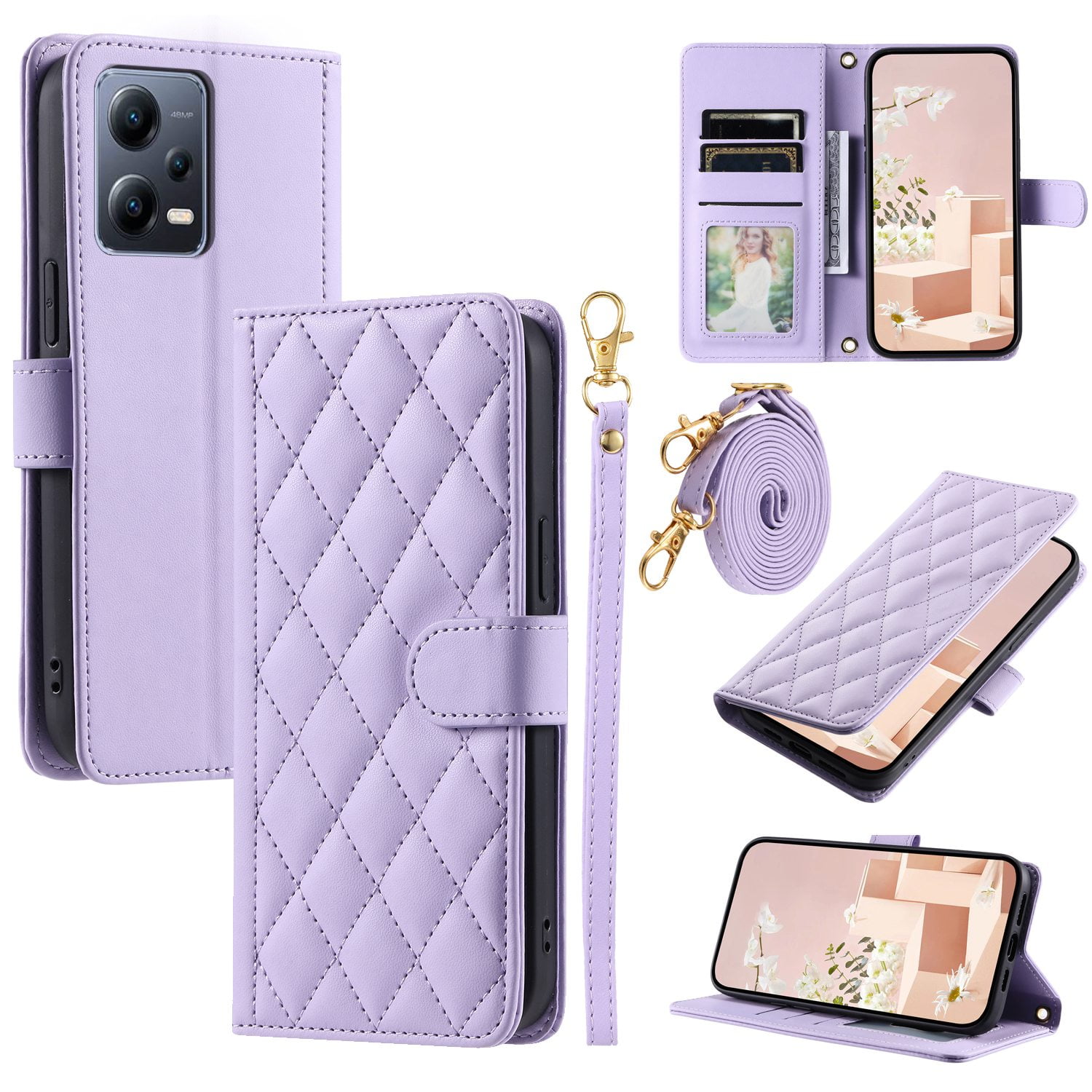 Hee Hee Smile Phone Case for iPhone 13 with Long Rope Luxury Phone Back ...