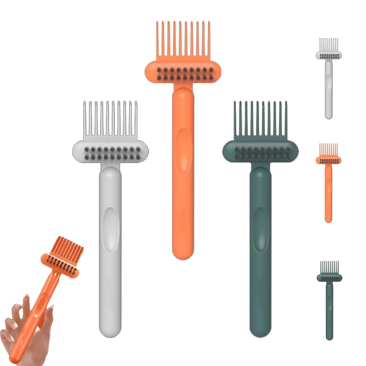 HeeHom 2-in-1 Comb Cleaner with Pick & Bristles – Dual Hair Brush ...