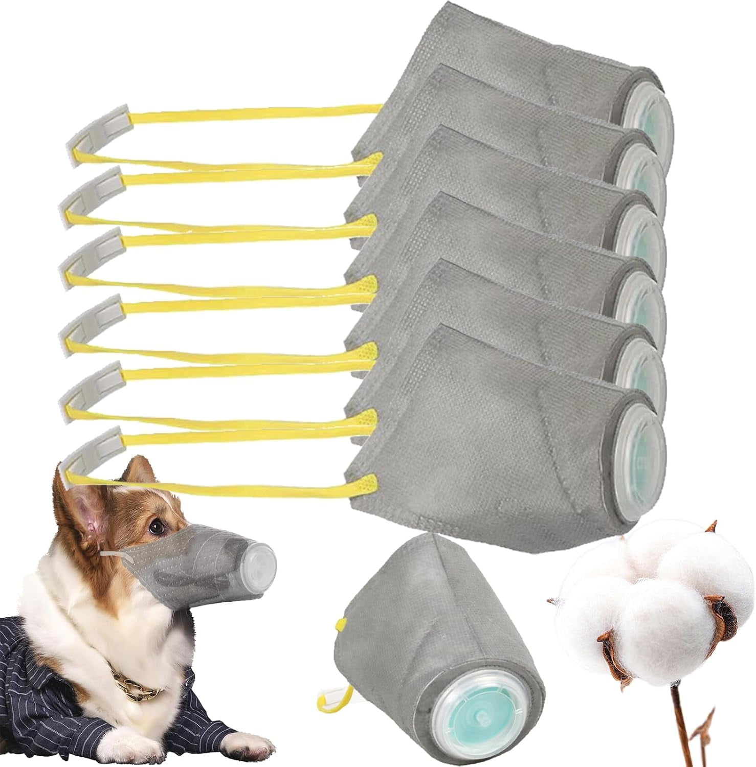 HeeHom Adjustable Breathable Dog Gas Mask for Pets, Soft Dog Muzzles ...