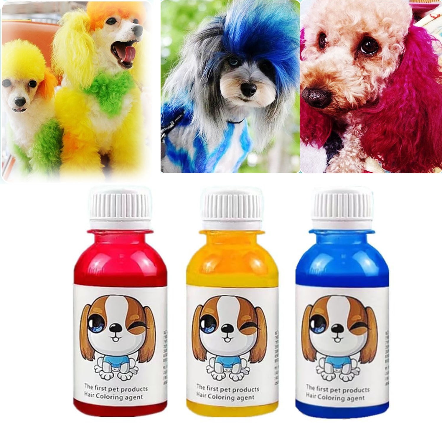 HeeHom Dog Hair Dye for DIY Custom Colors - Semi-Permanent Pet Dye ...