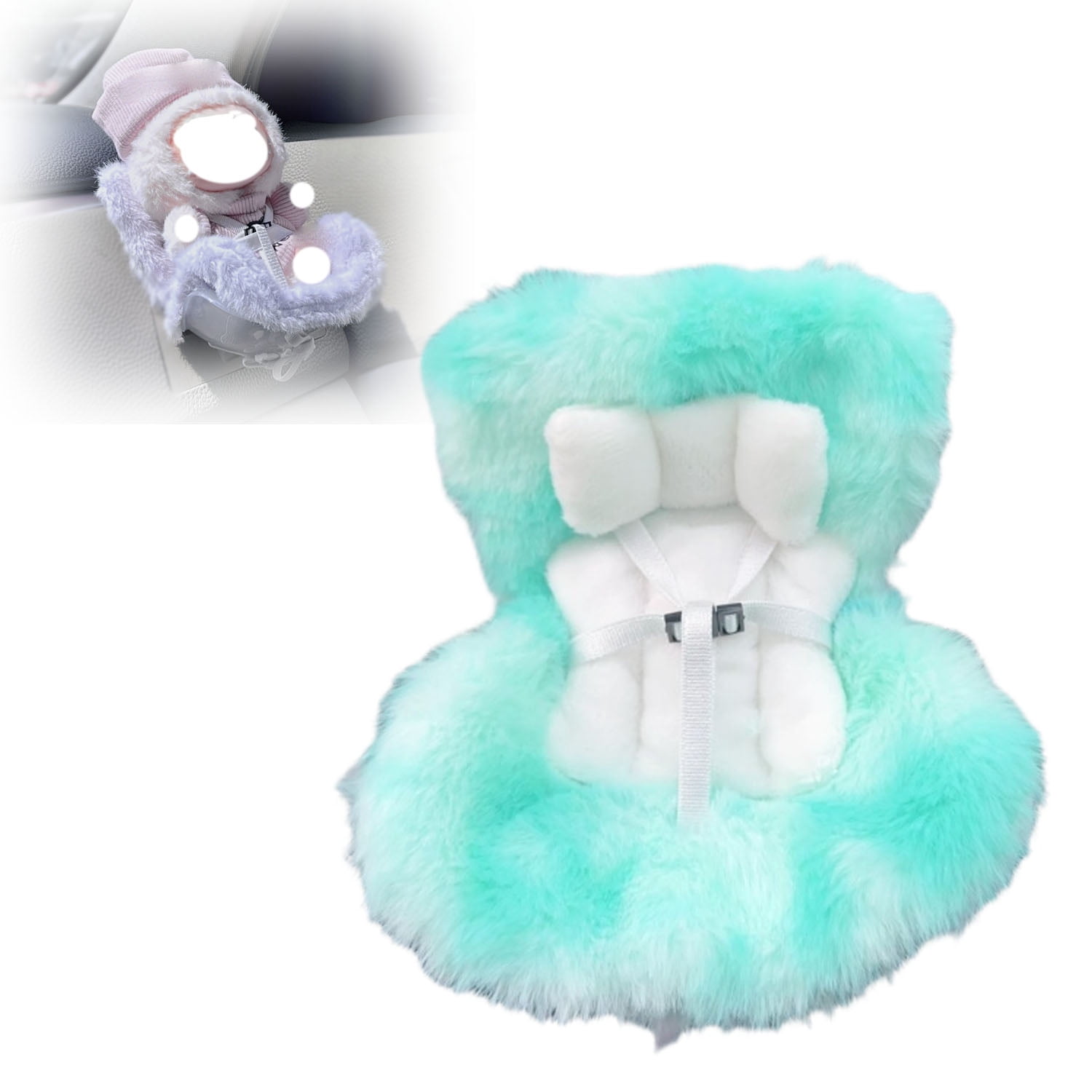 HeeHom Doll Car Seat for 17cm Dolls, Desktop Stand and Air Vent Clip ...