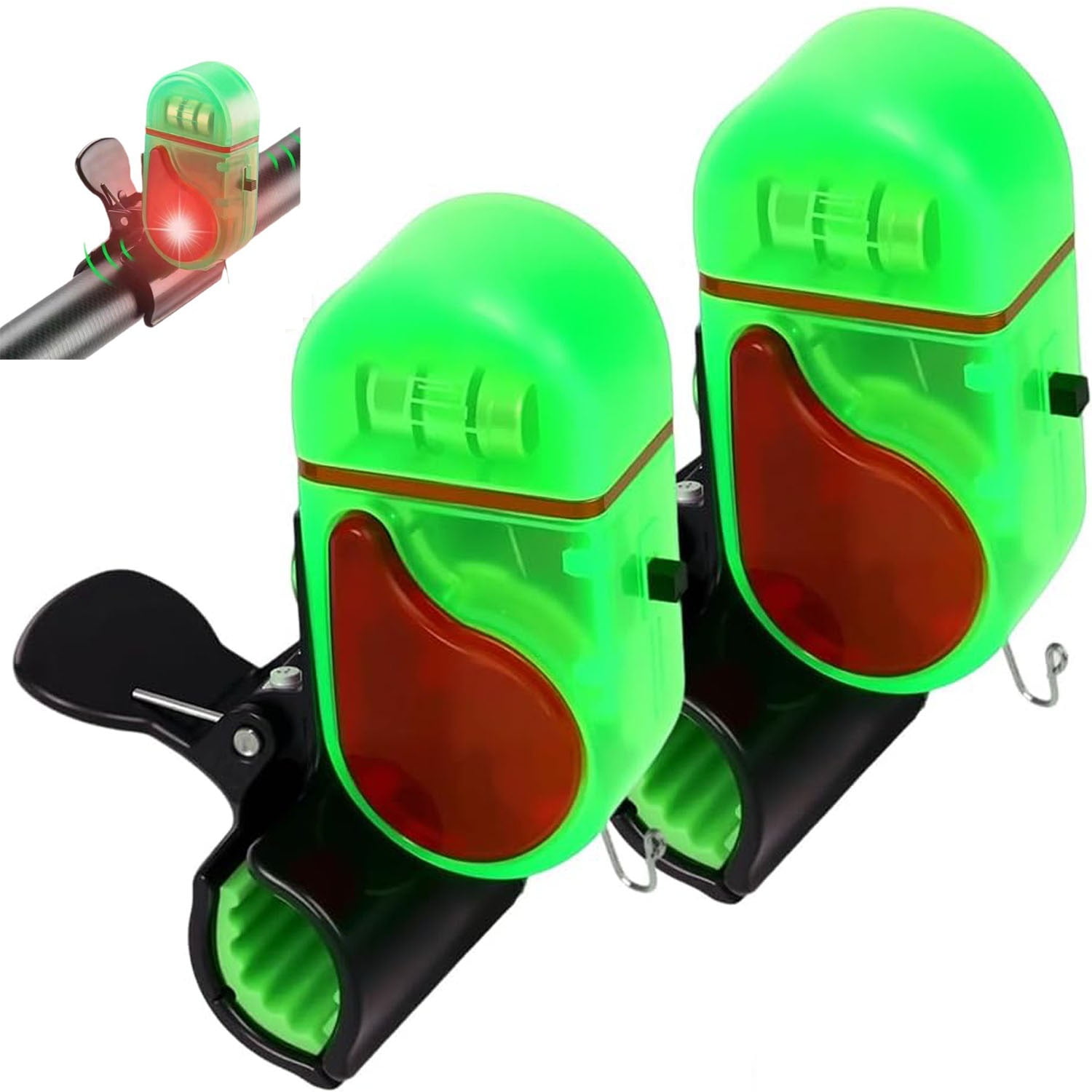 HeeHom Fishing Bite Alarm with LED & Sound Alert, 2025 Water-Resistant ...