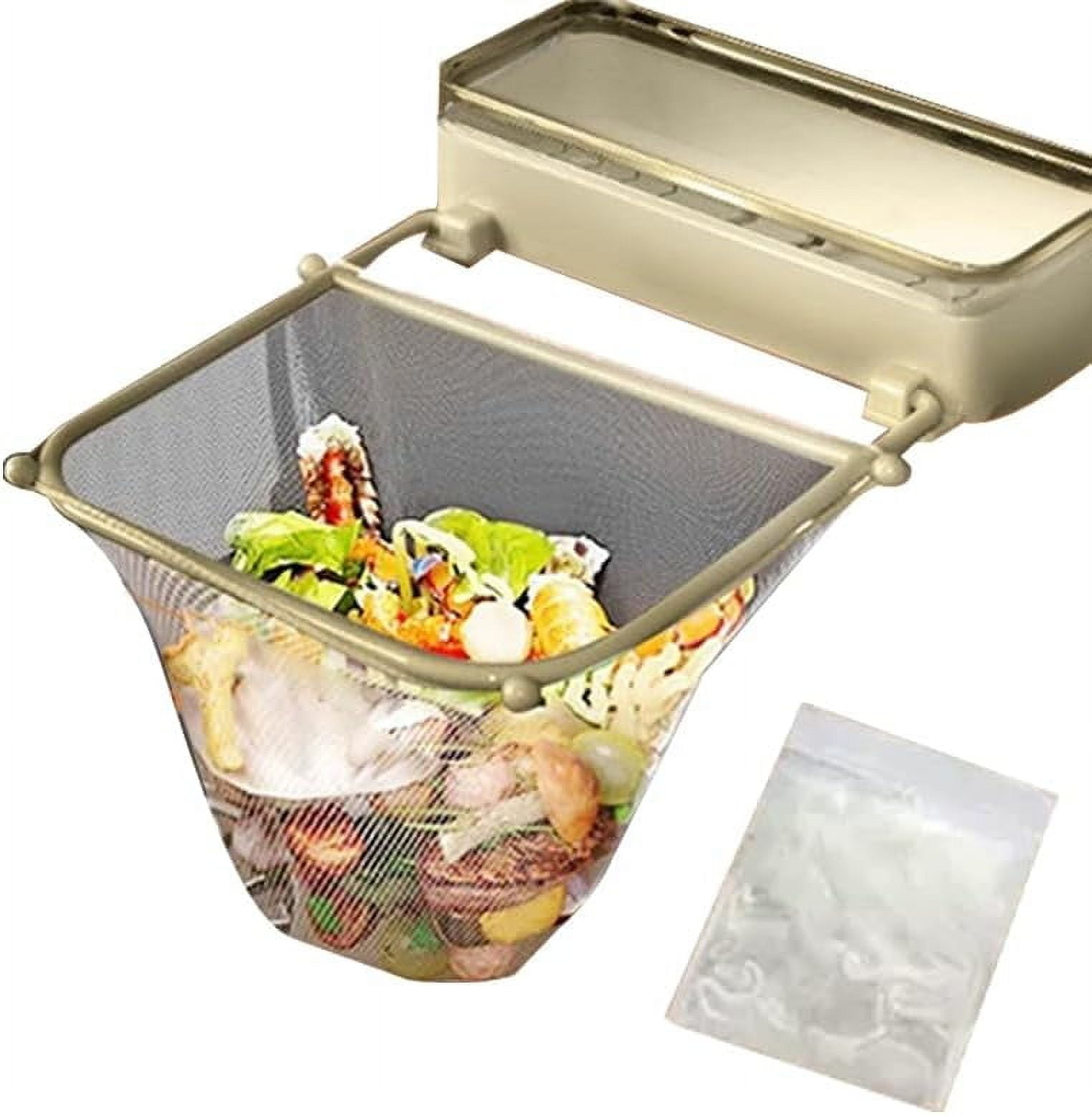 HeeHom Foldable Sink Strainer with 50 Mesh Bags | Kitchen Suction Cup ...