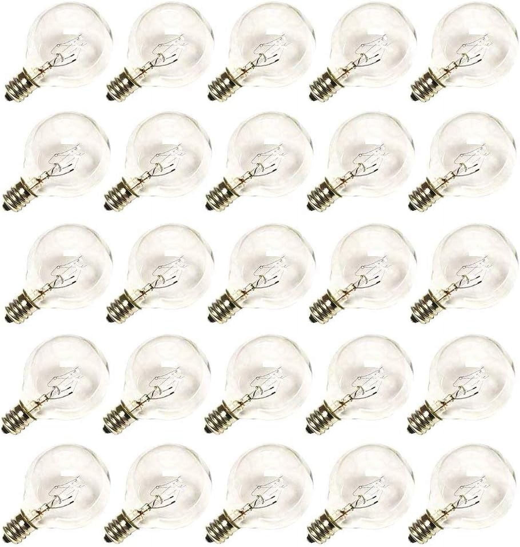 HeeHom G40 Replacement Bulbs,Globe Clear Screw Base Replacement Outdoor ...