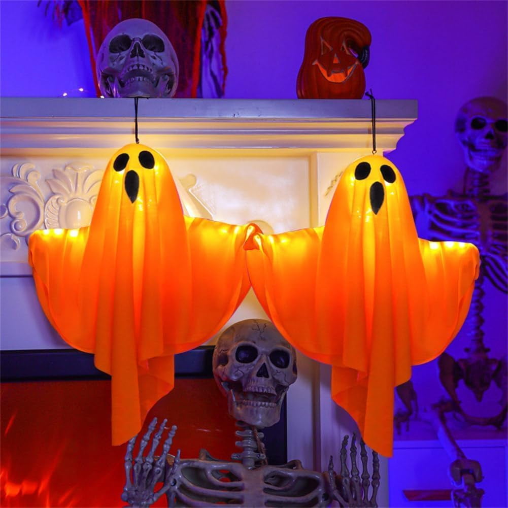 HeeHom Halloween Hanging Ghosts Decorations,Halloween Hanging Light up ...