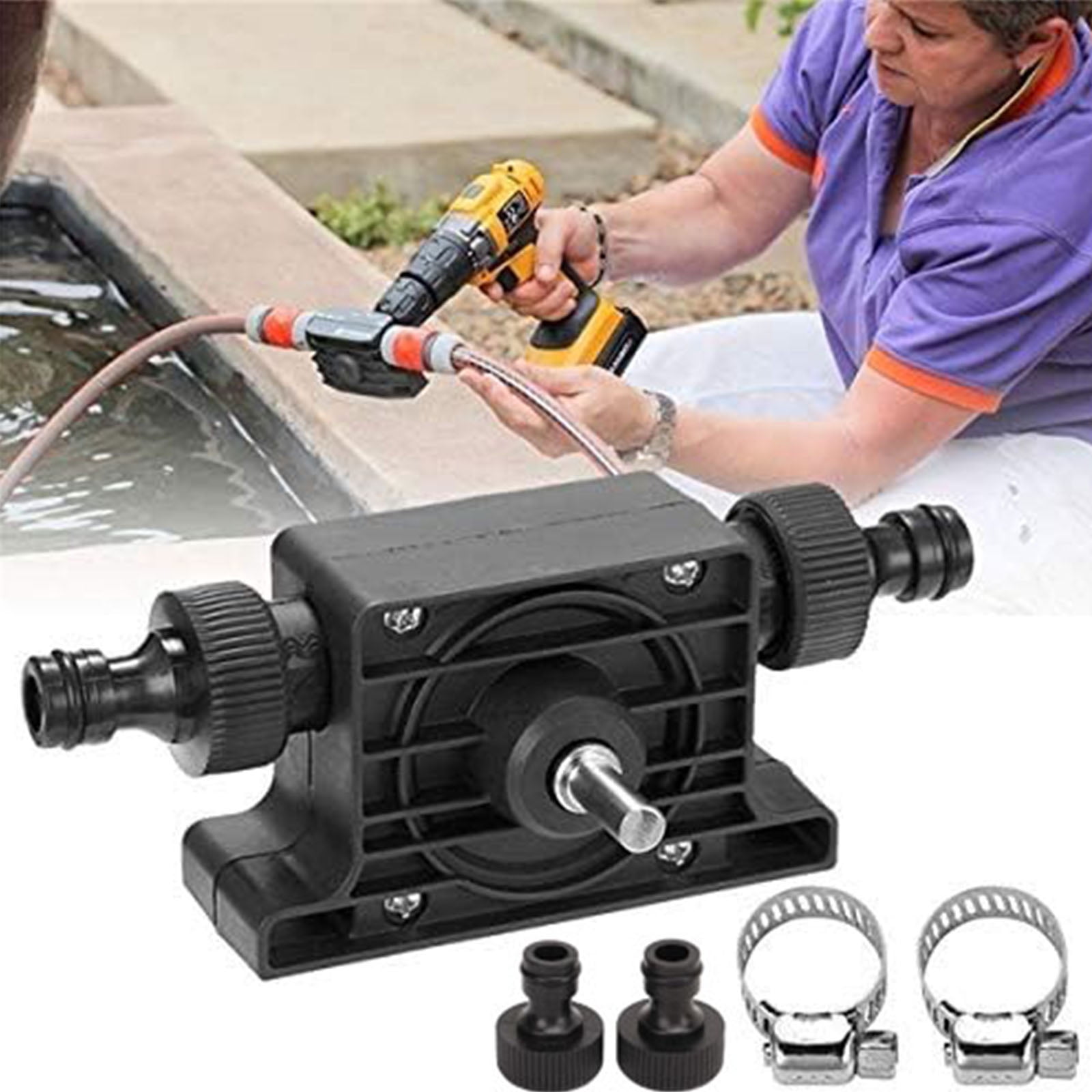 HeeHom Hand Electric Drill Pump Kit, Plastic Self Priming Drill ...