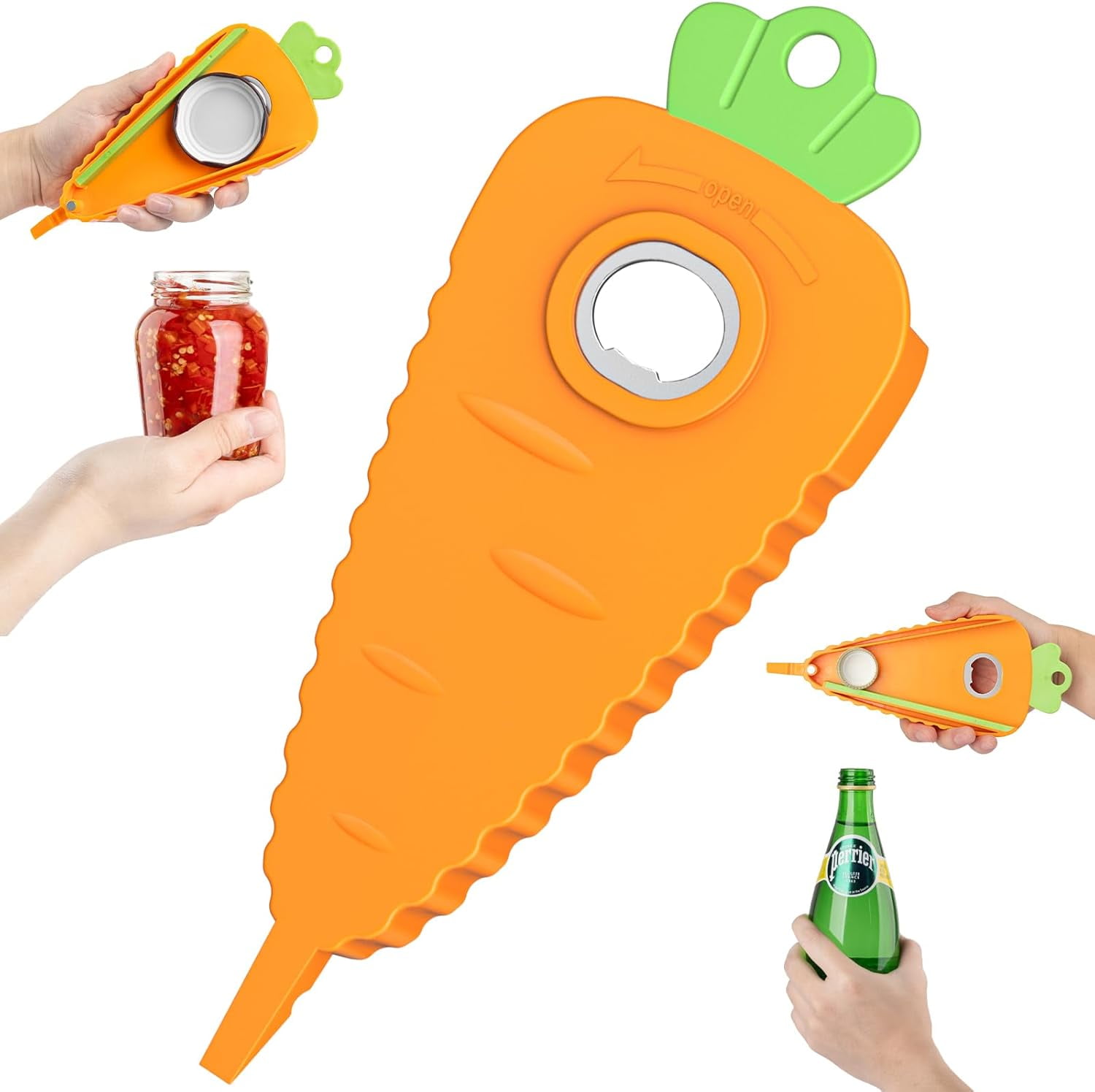 HeeHom Jar Opener for Weak Hands & Arthritis – Carrot-Shaped Bottle ...