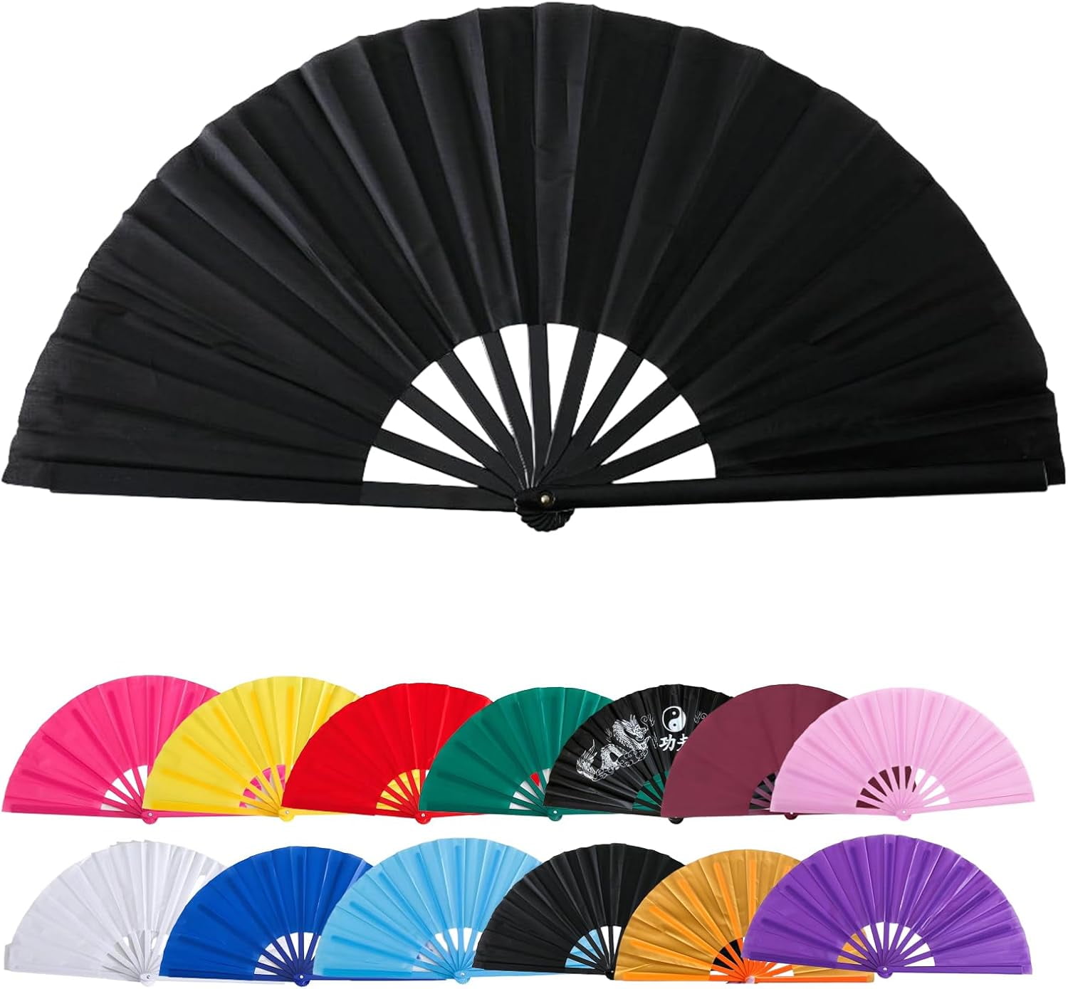HeeHom Large Clack Fan for Line Dancing - Chinese Solid Kung Fu Tai Chi ...