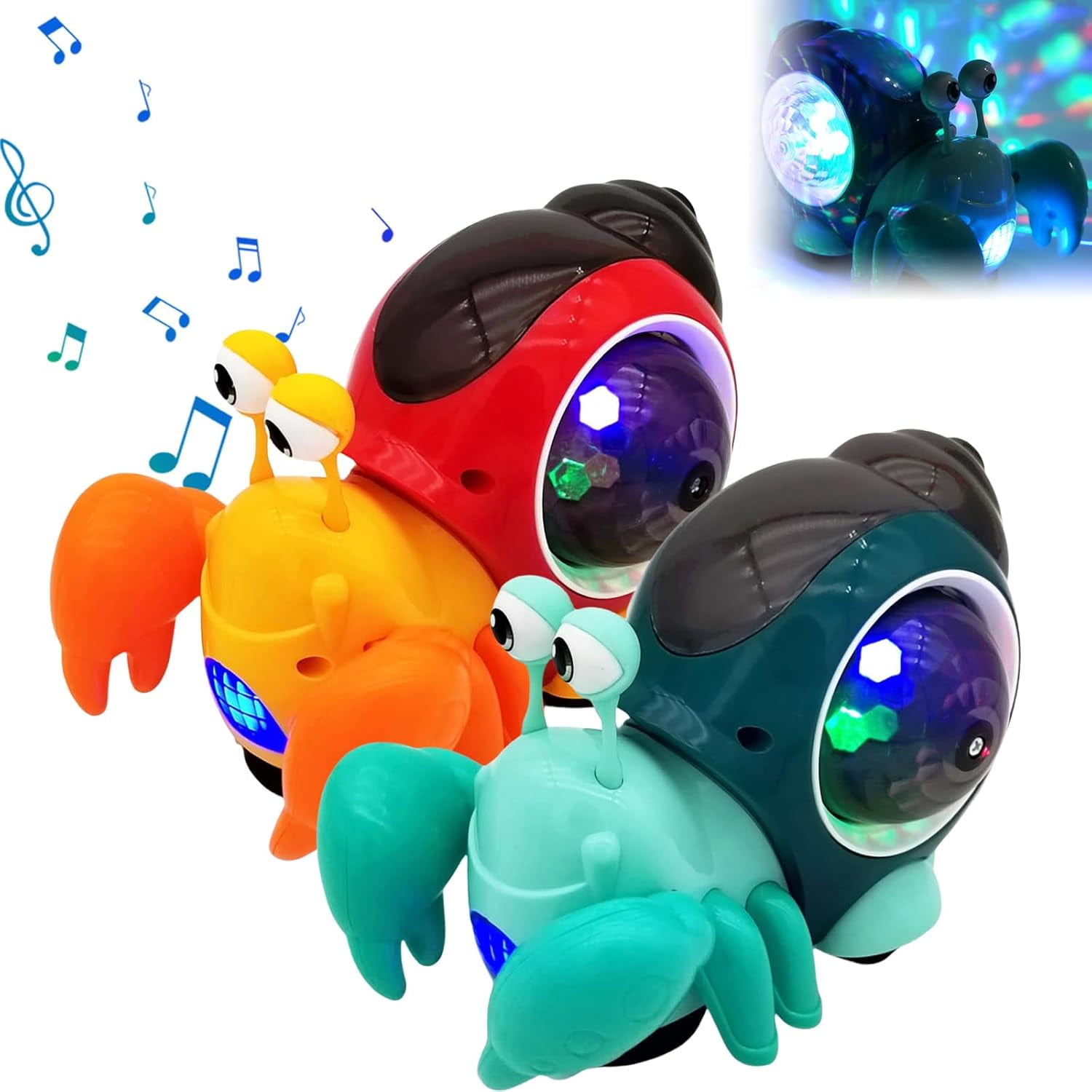 HeeHom Luminous Snail Toy, 2025 Upgrade Electric Snail Toy Tummy Time ...