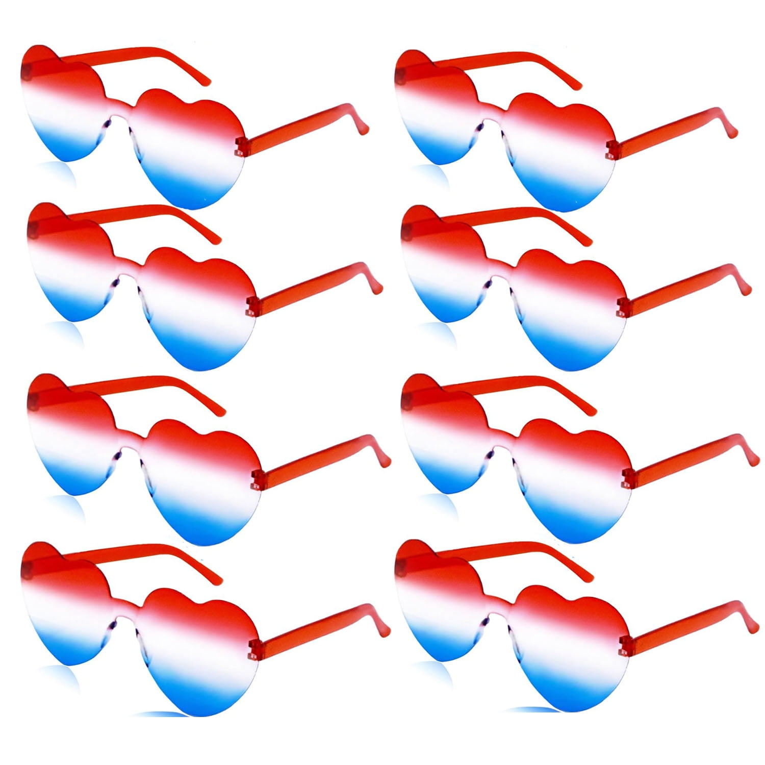 HeeHom Patriotic Star Sunglasses for 4th of July | Red White & Blue USA ...