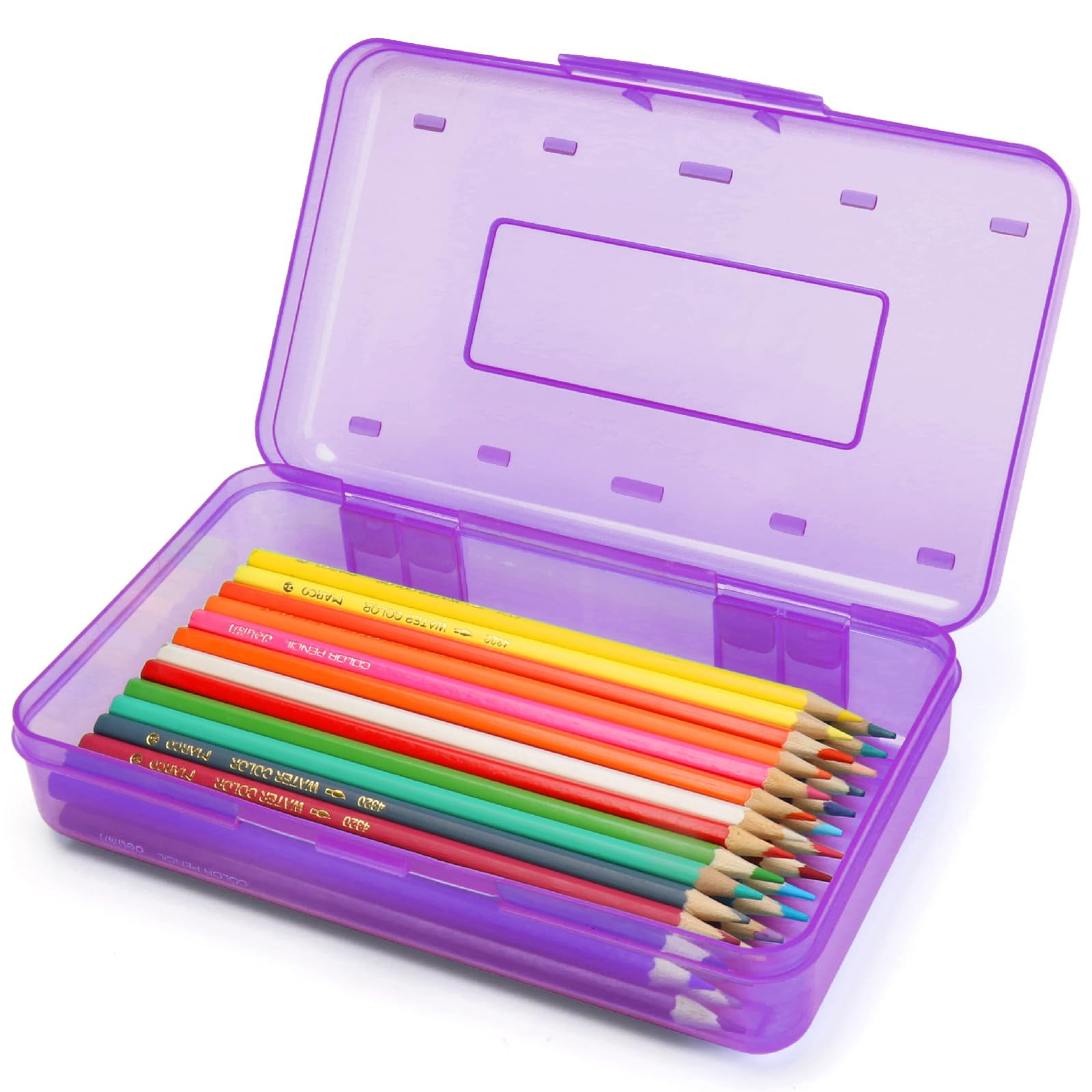 HeeHom Pencil Case, Pencil Box, Clear Pencil Case, Crayon Box Plastic ...