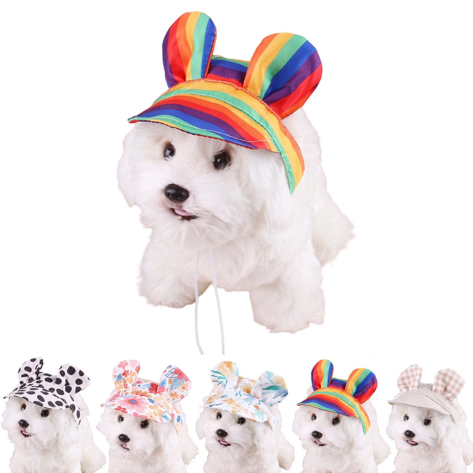 HeeHom Pet Sun Hat, Adjustable Rope Buckle Pet Baseball Hat for Puppies ...