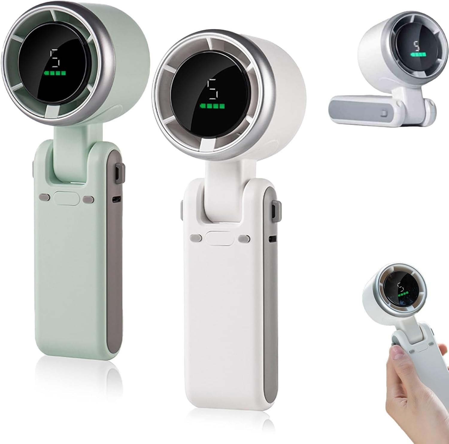 HeeHom Portable Handheld Turbo Fan - 5-Speed High-Speed Jet Engine Fan ...