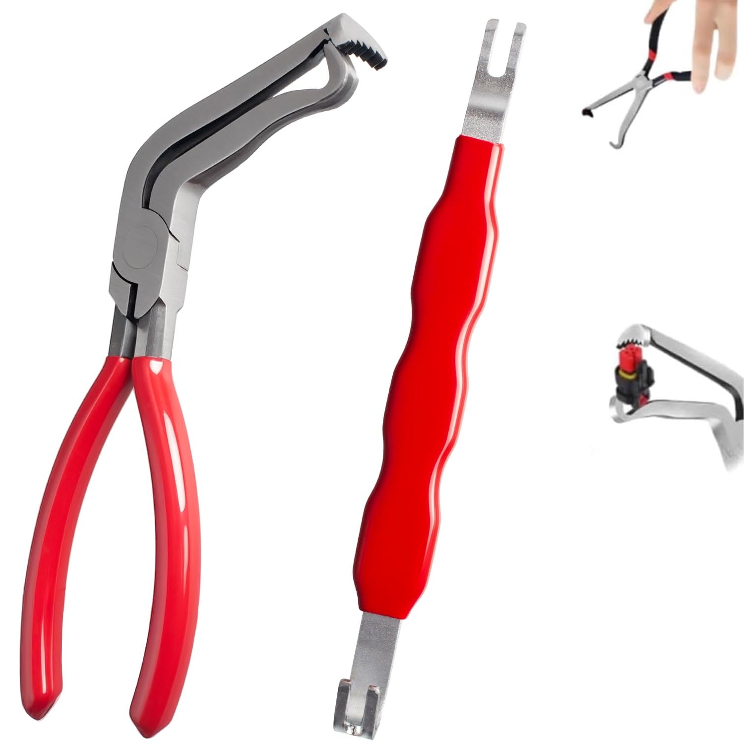 HeeHom Professional Automotive Electrical Disconnect Pliers Set - 8-Inch High Carbon Steel Tool ...