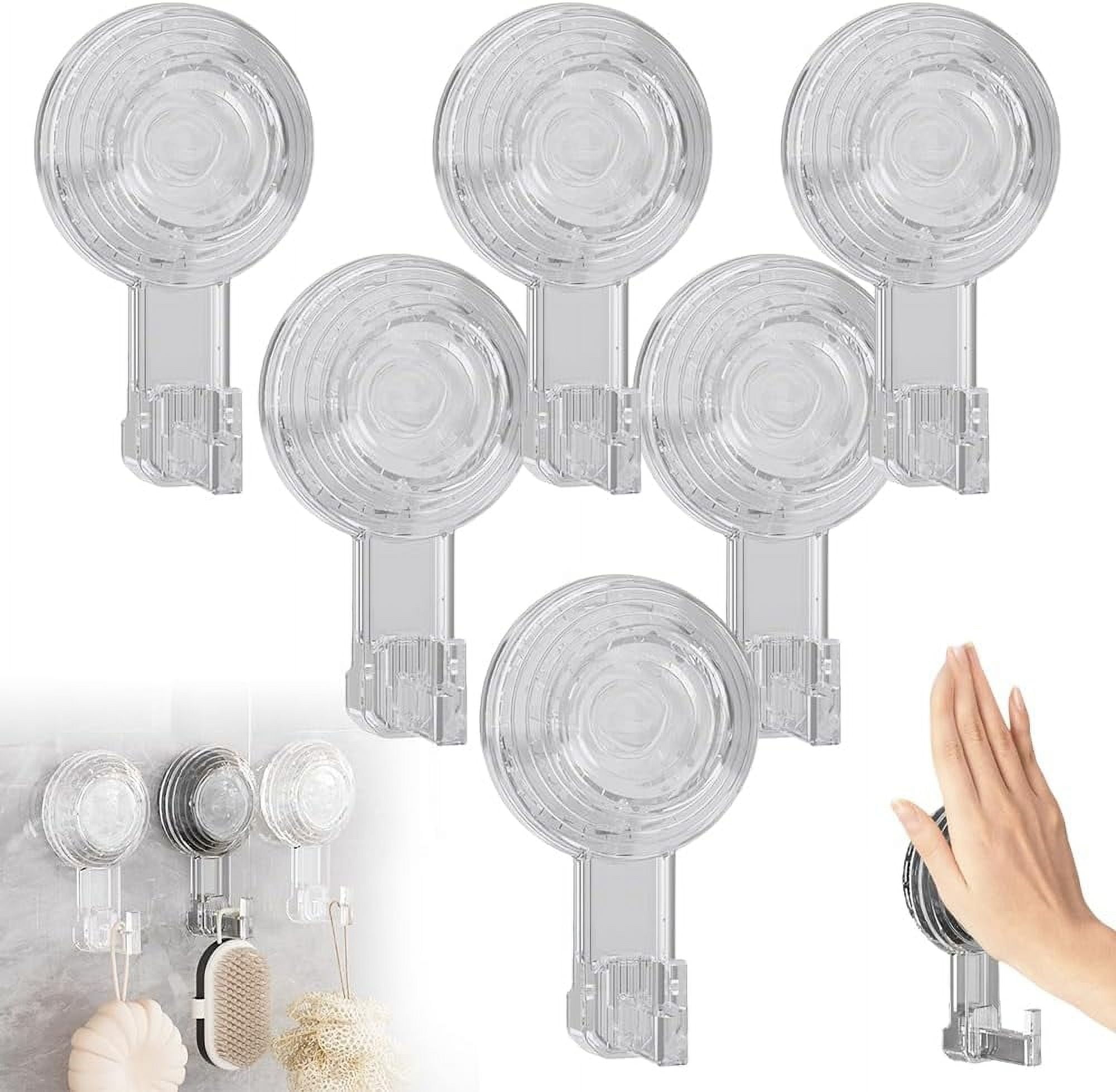 HeeHom Removable Vacuum Suction Cup Hooks – Heavy Duty 10lbs Clear ...