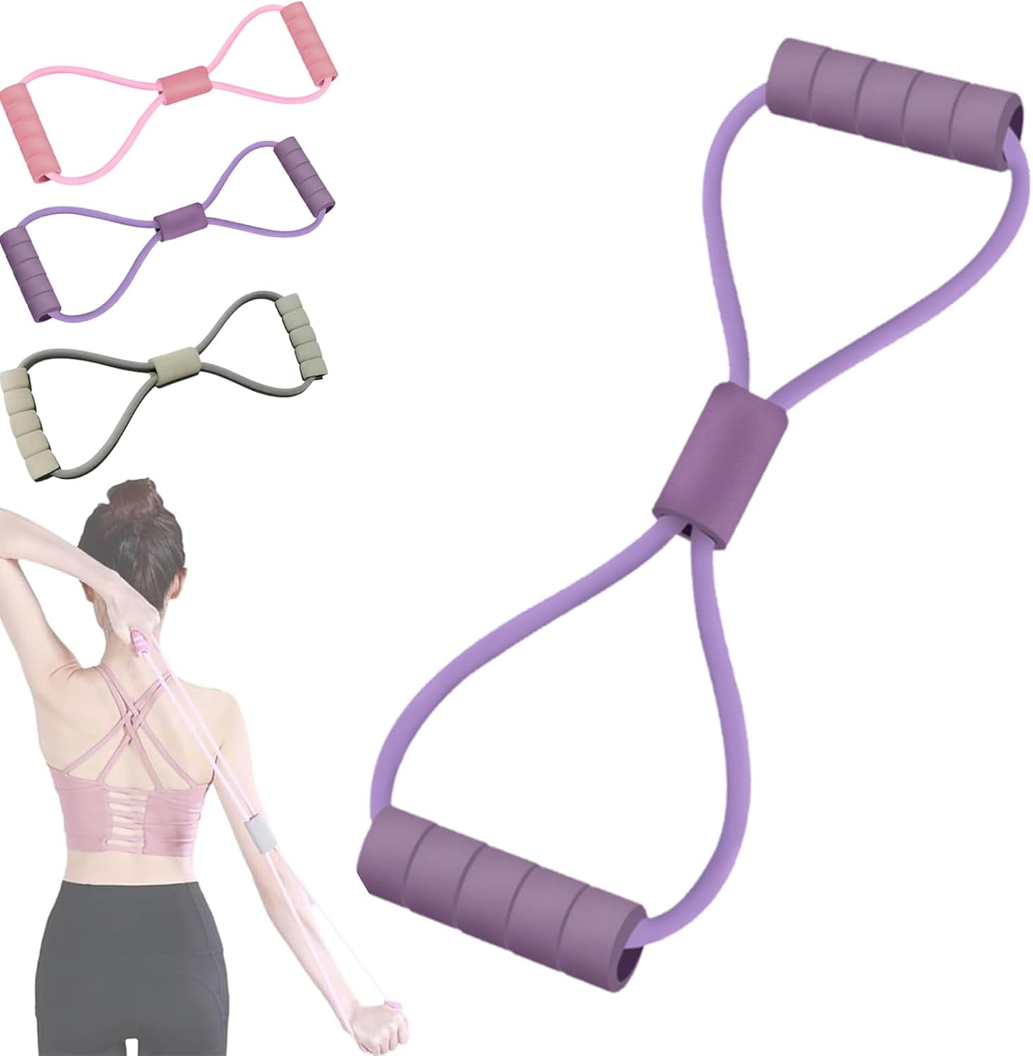 HeeHom Resistance Band with Handles - Tear-Resistant 25/38 lbs Fitness ...