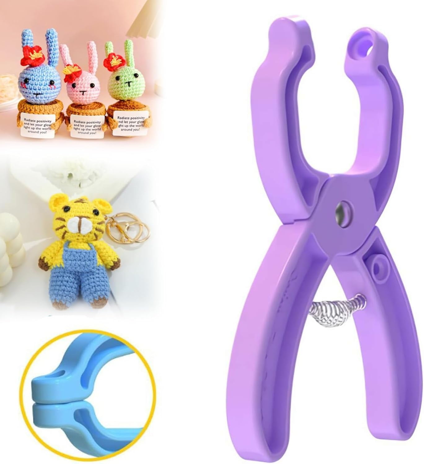 HeeHom Safety Eye Tool for Amigurumi & Plush Toys, Ergonomic Auxiliary ...