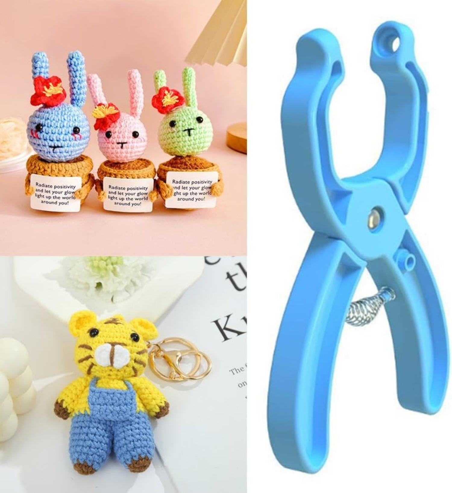 HeeHom Safety Eye Tool for Amigurumi & Plush Toys, Ergonomic Auxiliary ...
