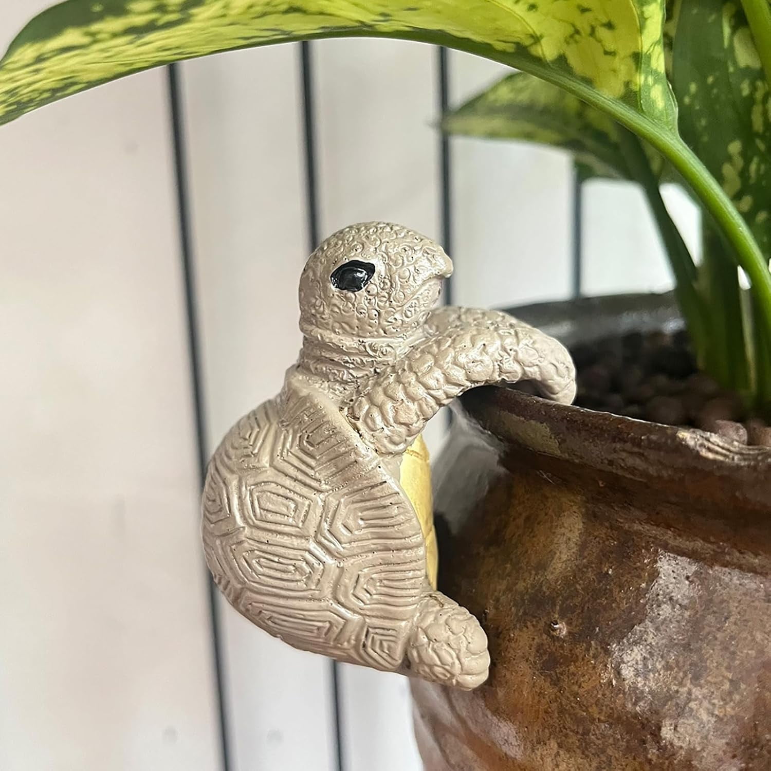 HeeHom Sea Turtle Figure Plant Pot Hanger – Handmade Resin Hanging ...