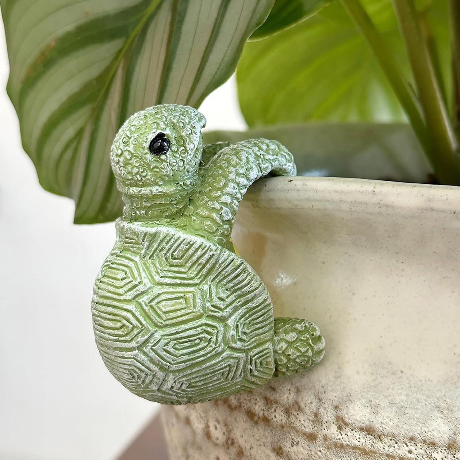HeeHom Sea Turtle Figure Plant Pot Hanger – Handmade Resin Hanging ...
