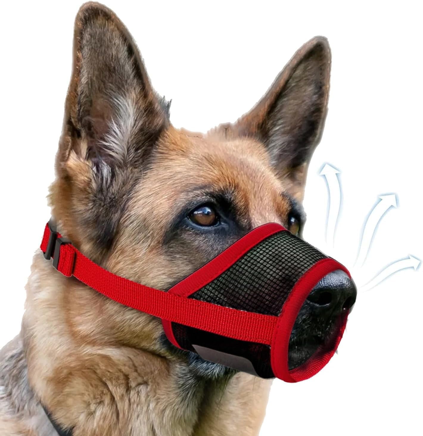 HeeHom Soft Air Mesh Dog Muzzle for Biting & Barking - Adjustable ...