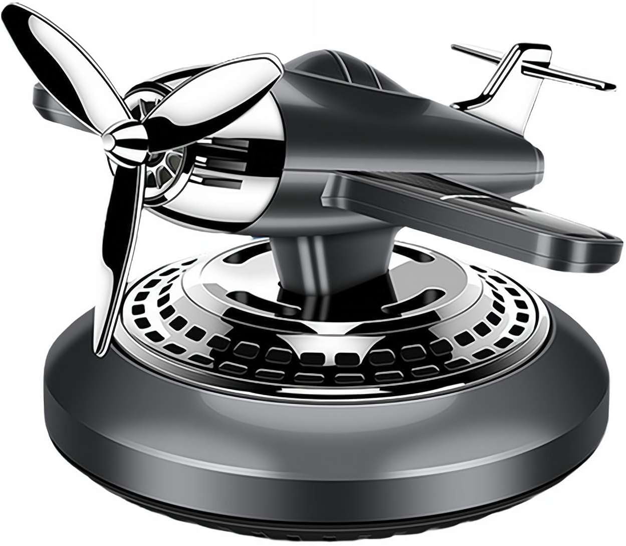 HeeHom Solar-Powered Airplane Car Air Freshener - Rotating Aromatherapy ...