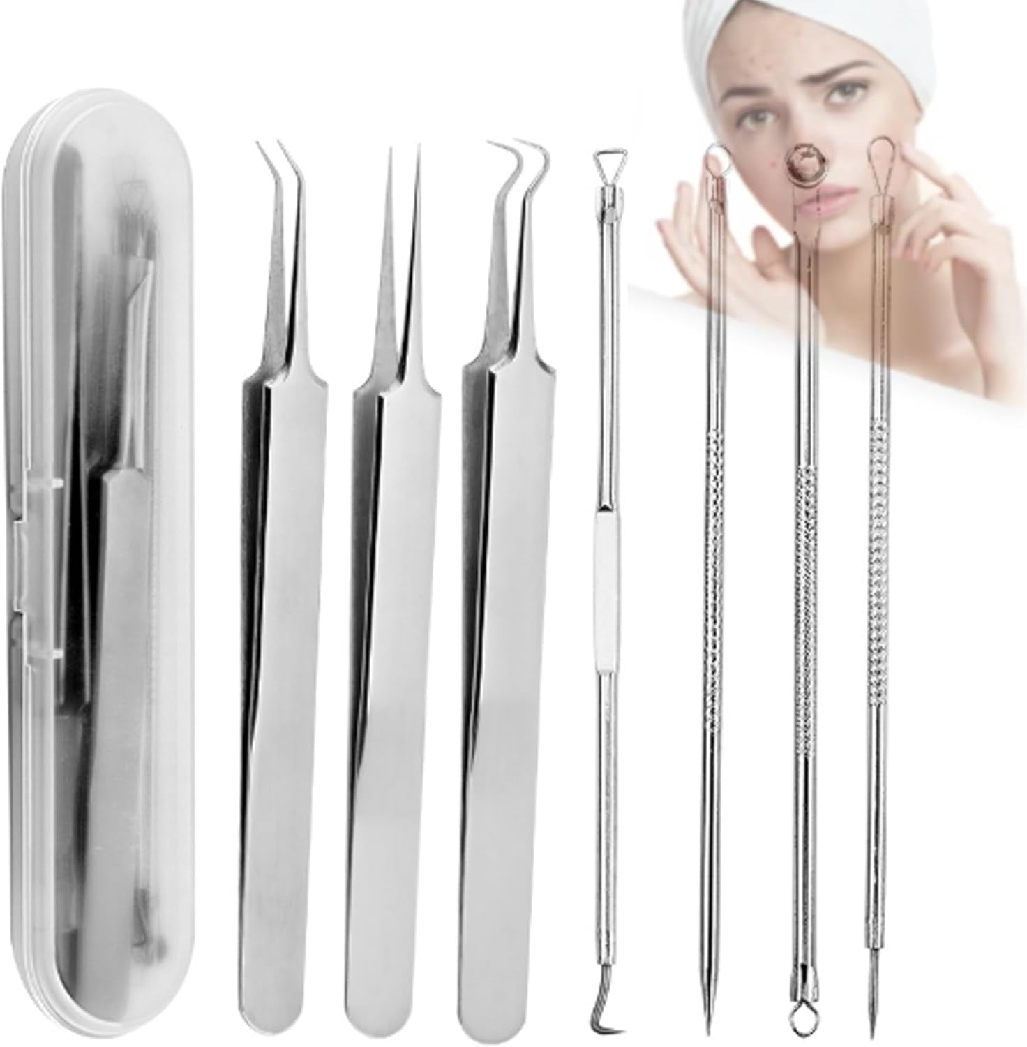 Heehom Stainless Steel Blackhead Remover Tools 7pcs Professional