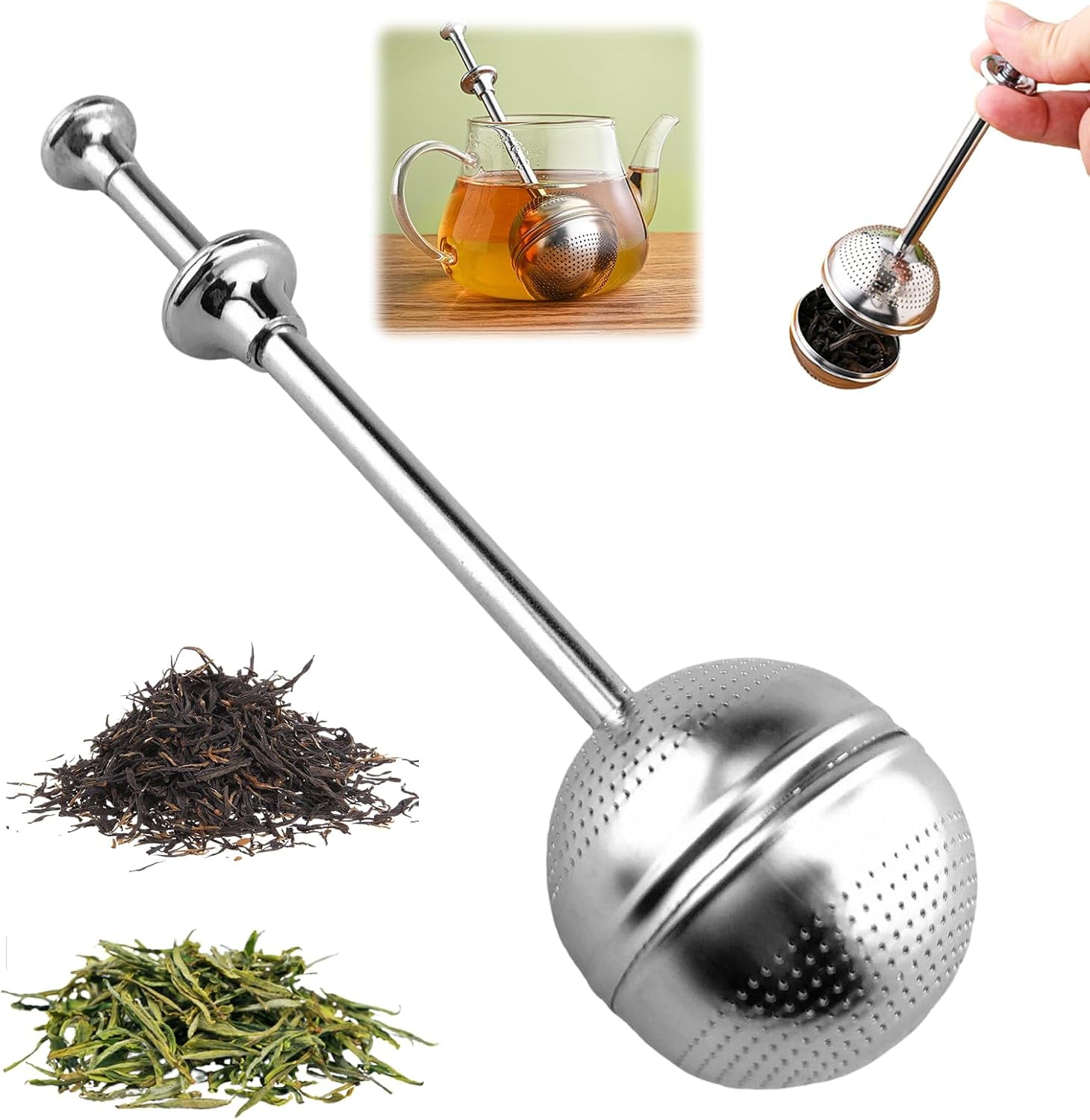HeeHom Stainless Steel Tea Strainer & Flour Sifter – 2-in-1 Precision ...