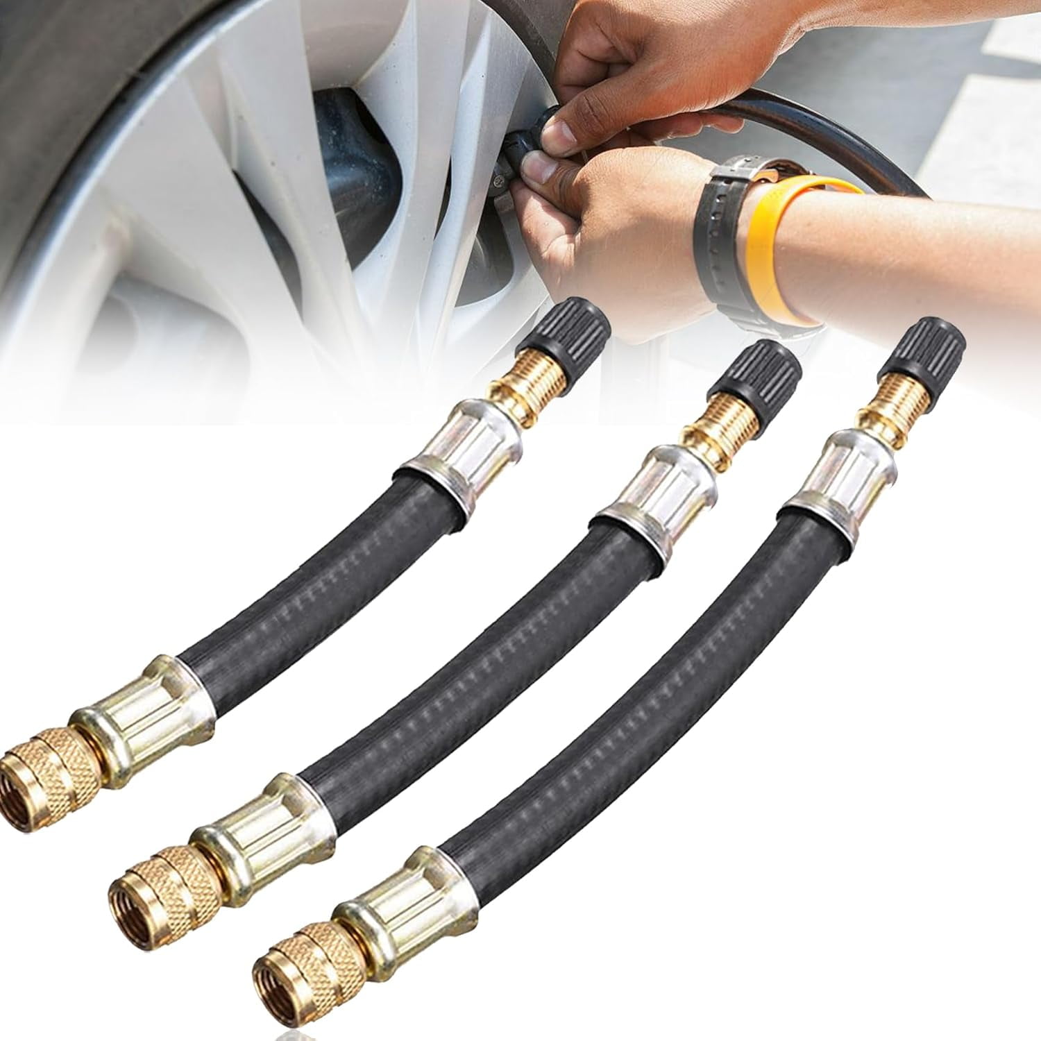 HeeHom Universal Flexible Tire Valve Extenders, 2025 New Valve Adaptor ...