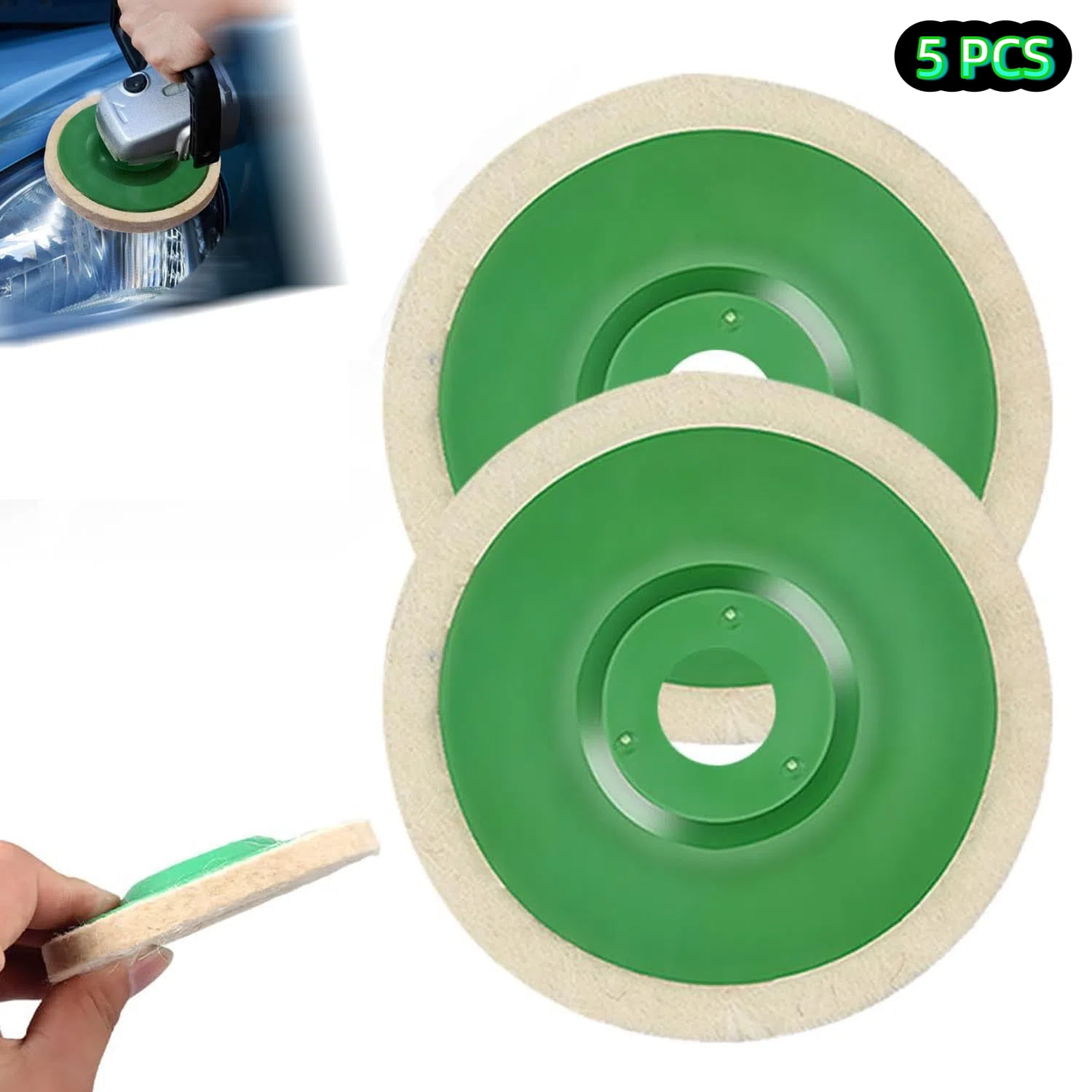 HeeHom Wool Felt Flap Polishing Disc for Metal & Stone, 100-Type Angle ...