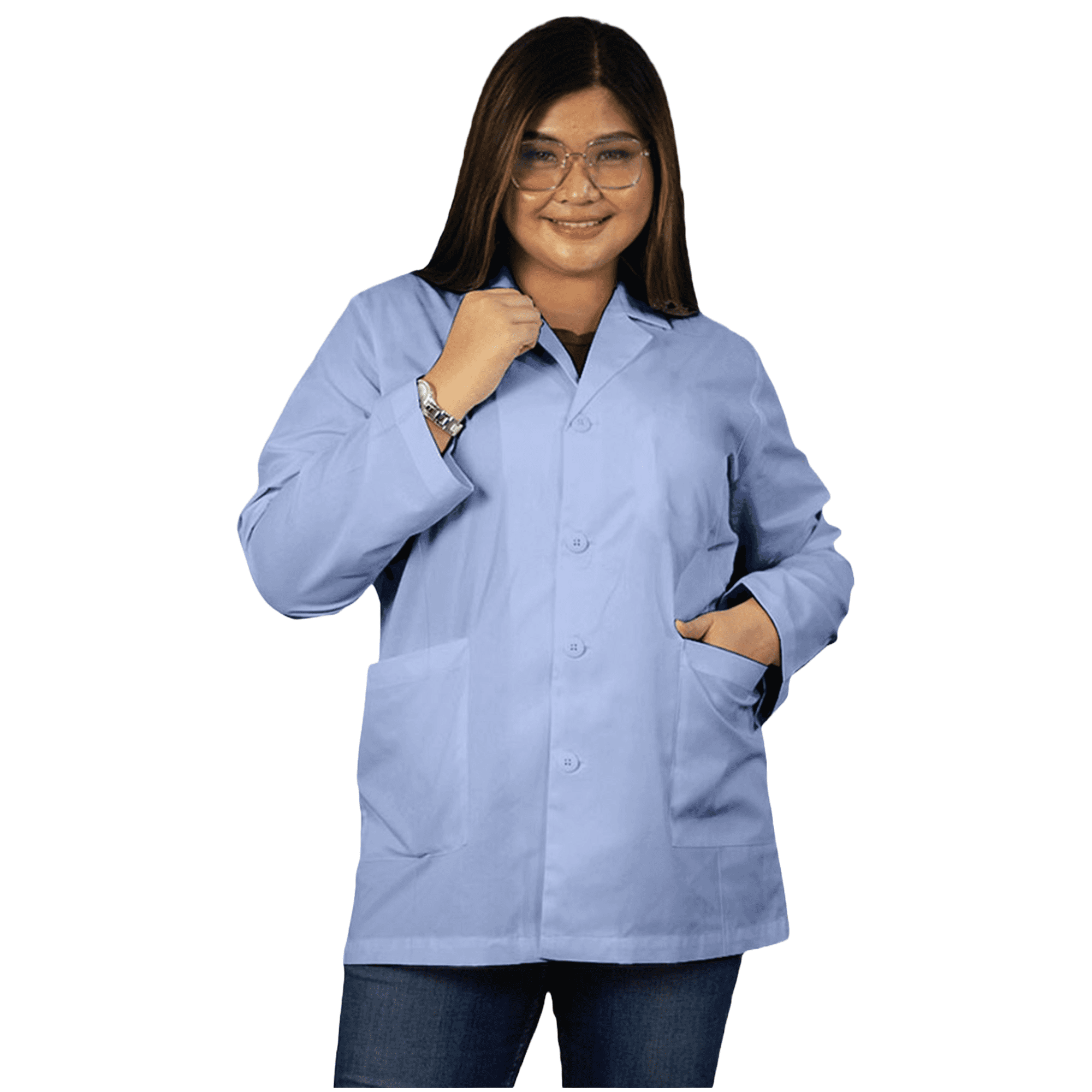 Panda Uniform by HeedFit 29" Medical Lab Coat for Women – 12XL Sky Blue ...