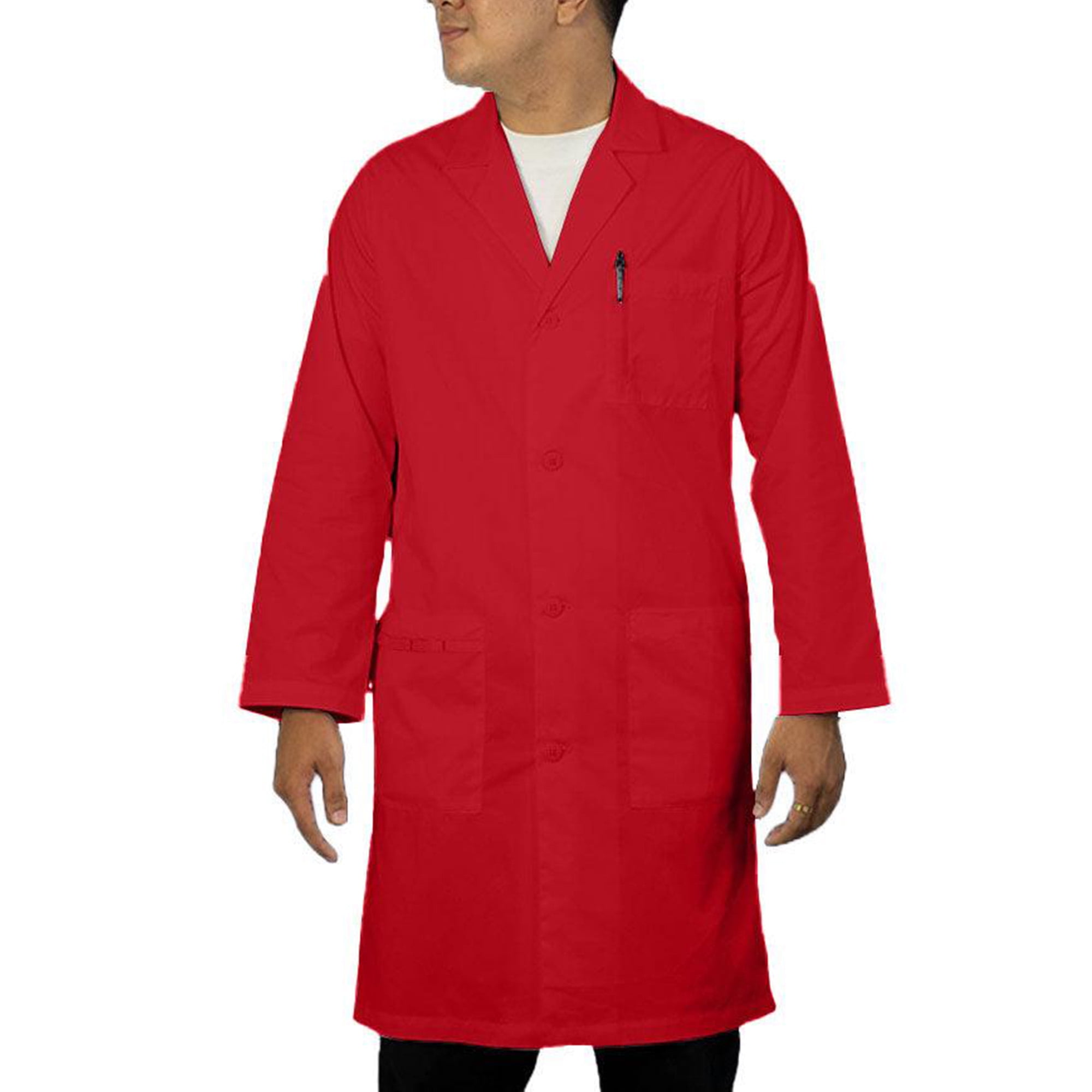 Panda Uniform by HeedFit Unisex 40" Medical Lab Coat – L Red - Walmart.com