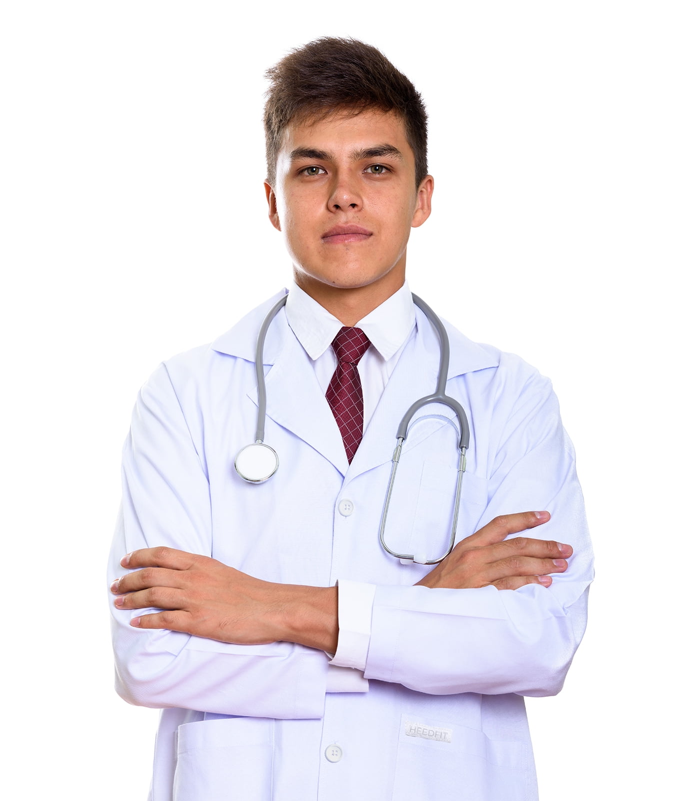 HeedFit White Costume Lab Coat for Men Wrinkle Resistant Stylish Short ...