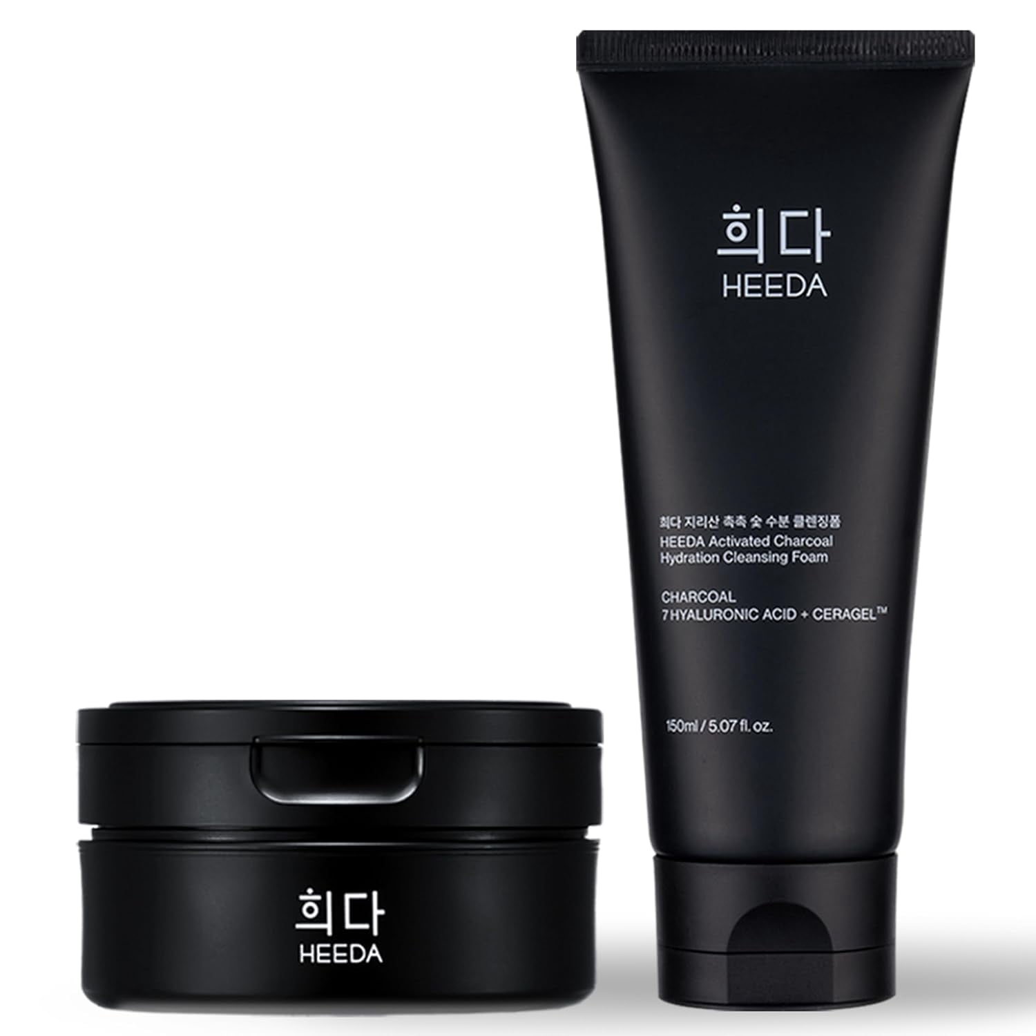 Heeda Charcoal Double Cleansing Duo, cleansing foam 5.07 fl oz ...