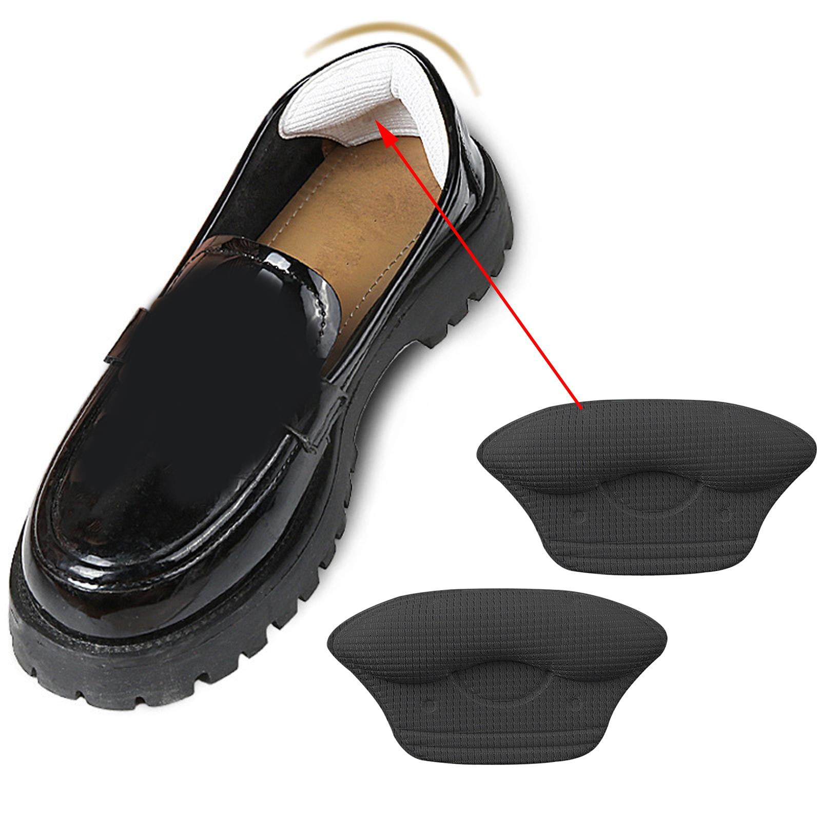 Heel Cushion Pads Inserts Heel Stick for Men and Women Wear Black 5mm ...