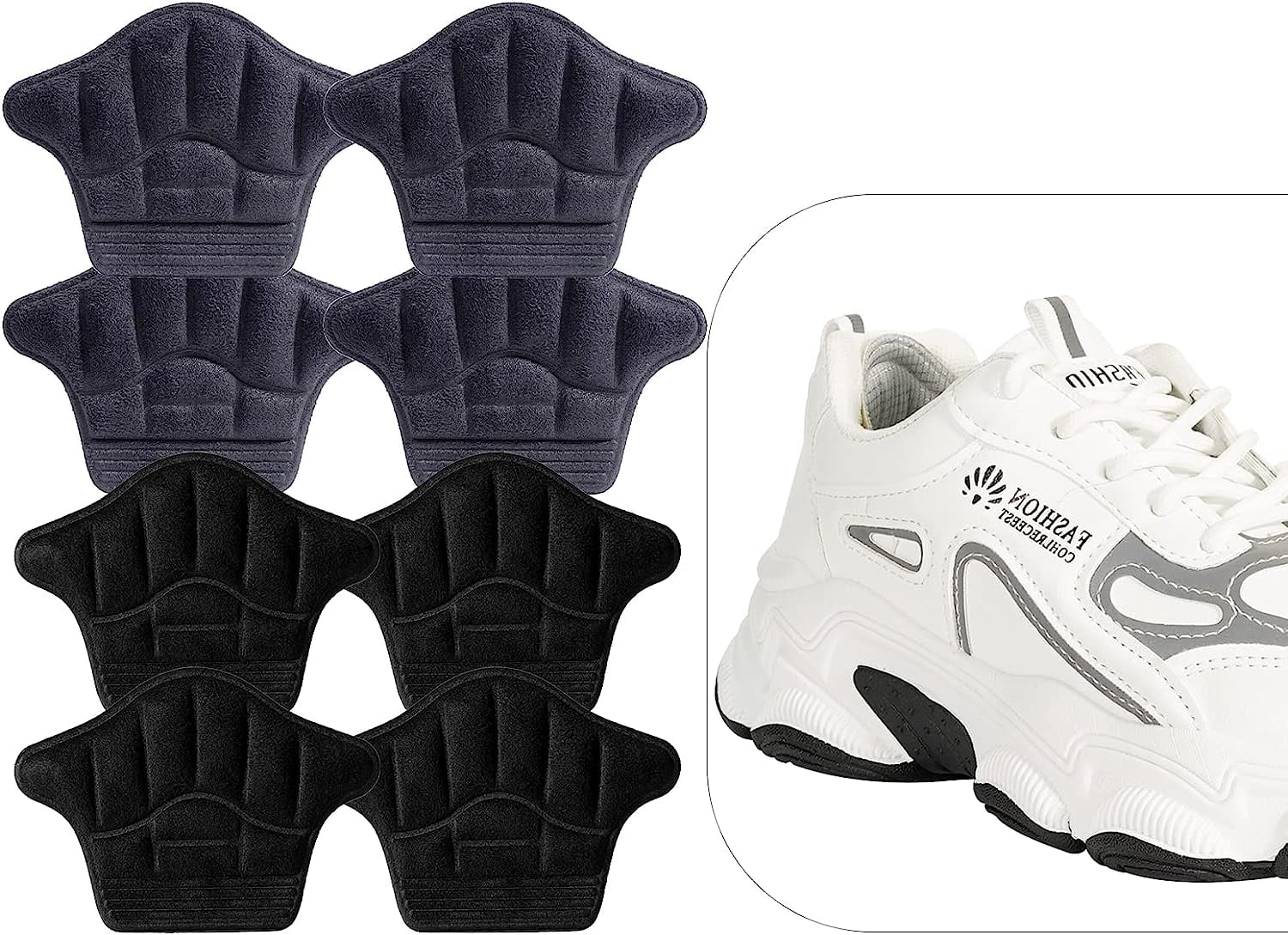 Heel Grips Inserts,Heel Gripsfor Loose Shoes,Too Big Boots, Reusable ...