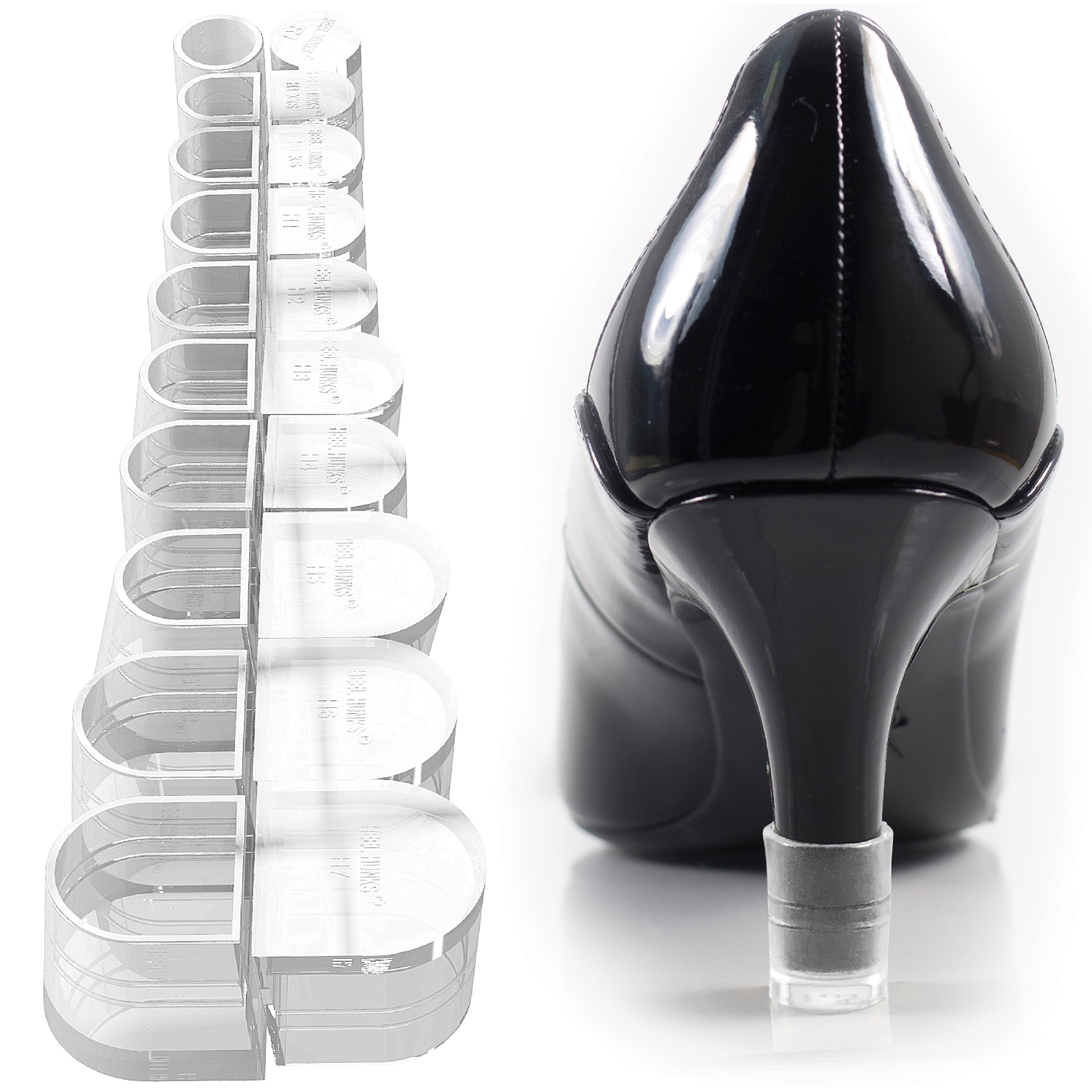 Heel Hunks 10 Sizes Pack Clear - High Heel Protector Caps - Walmart.com