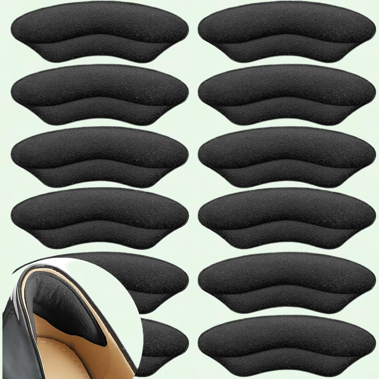 Heel Pads for Shoes That are Too Big - 6 Pairs, Black - Walmart.com