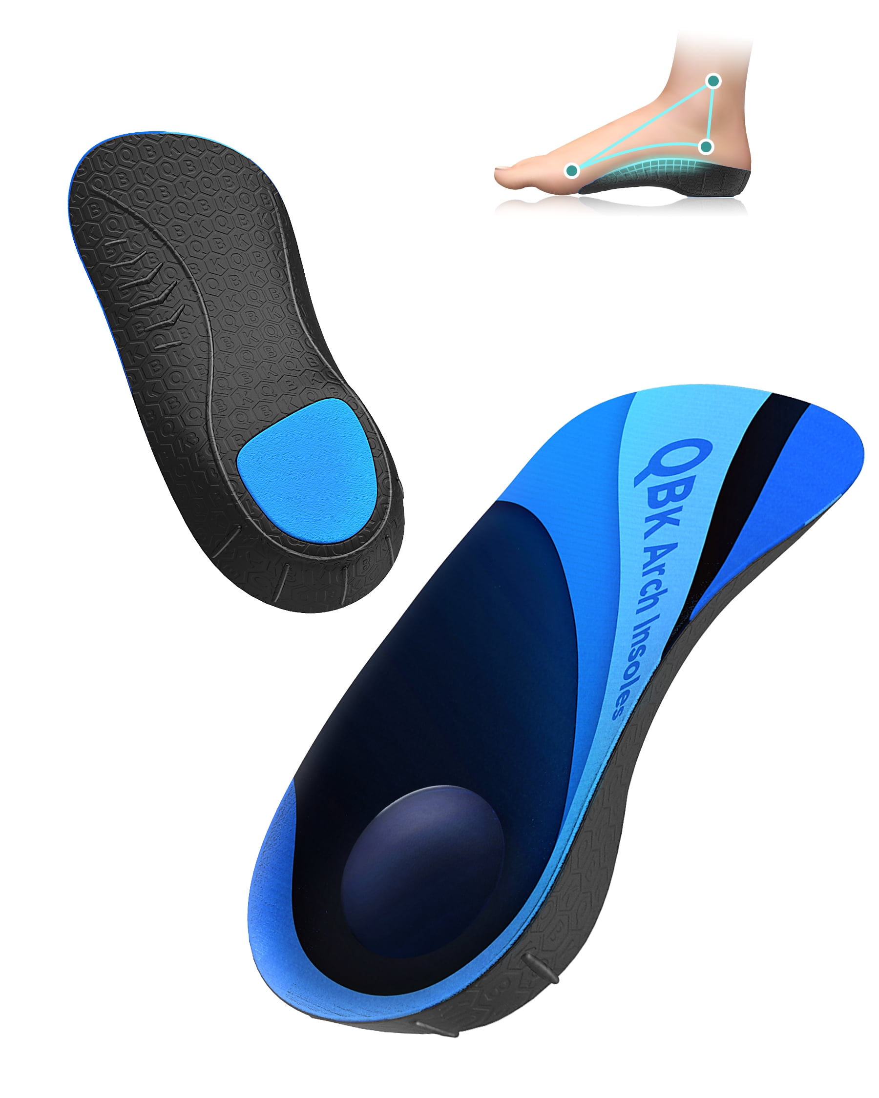 Heel Pain Relief, QBK Insoles for Standing All Day, Solving Plantar ...