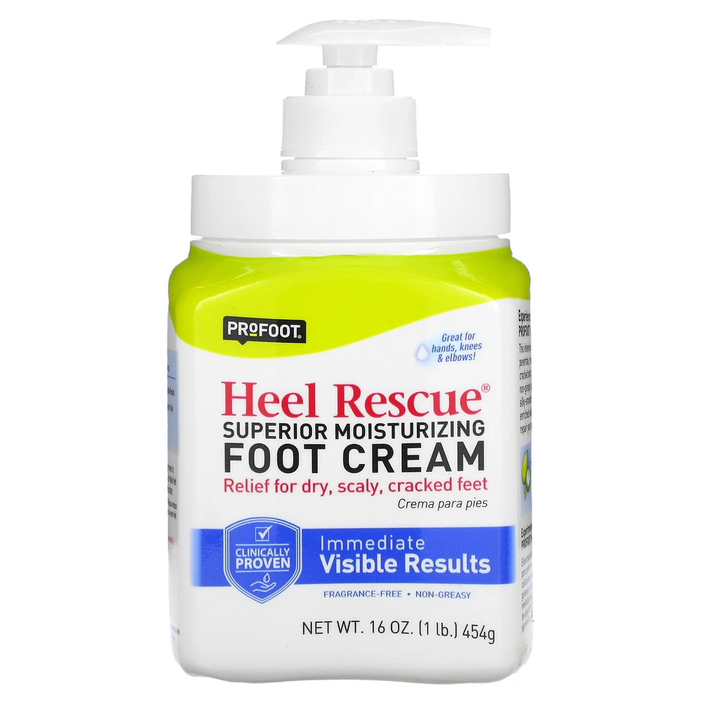 Heel Rescue, Superior Moisturizing Foot Cream, Fragrance Free, 16 oz ...