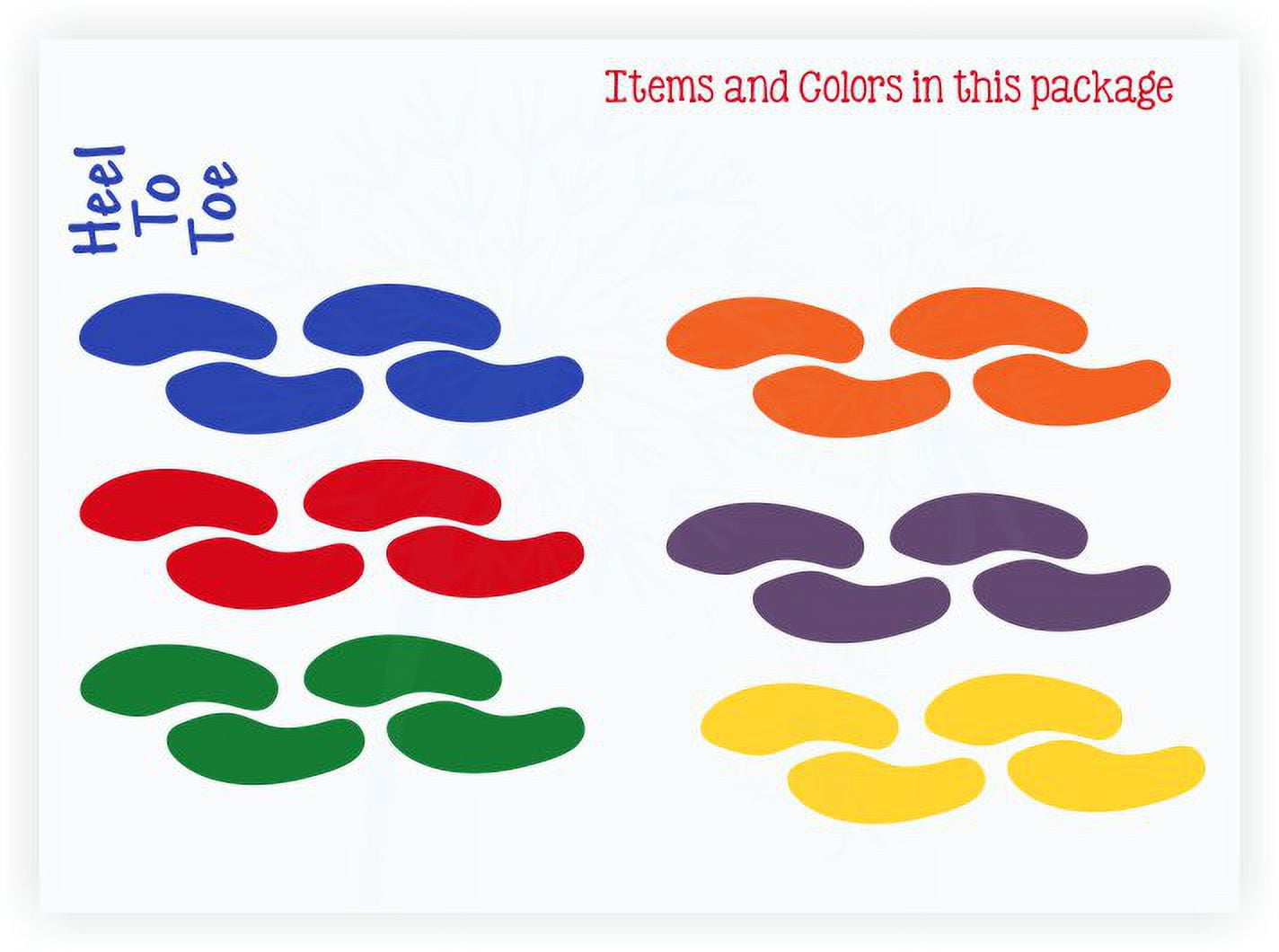 Heel to Toe 20 Footprints Sensory Path Floor Decal Vinyl Stickers ...