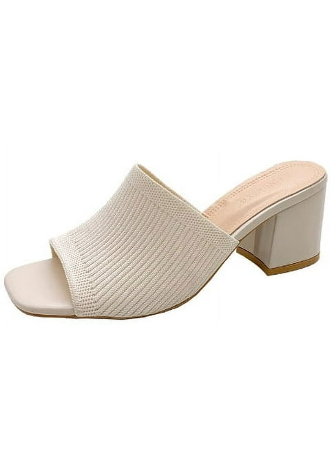 Journee Womens Lorenna Open Square Toe Block Heel Dress Sandals ...