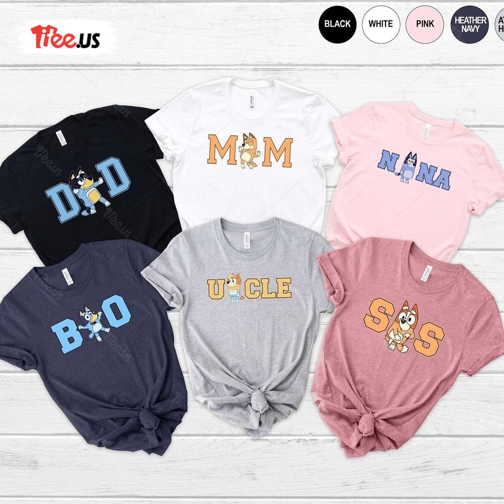 Heeler Family Shirts Disney Bluey Cartoon Tee - Walmart.com