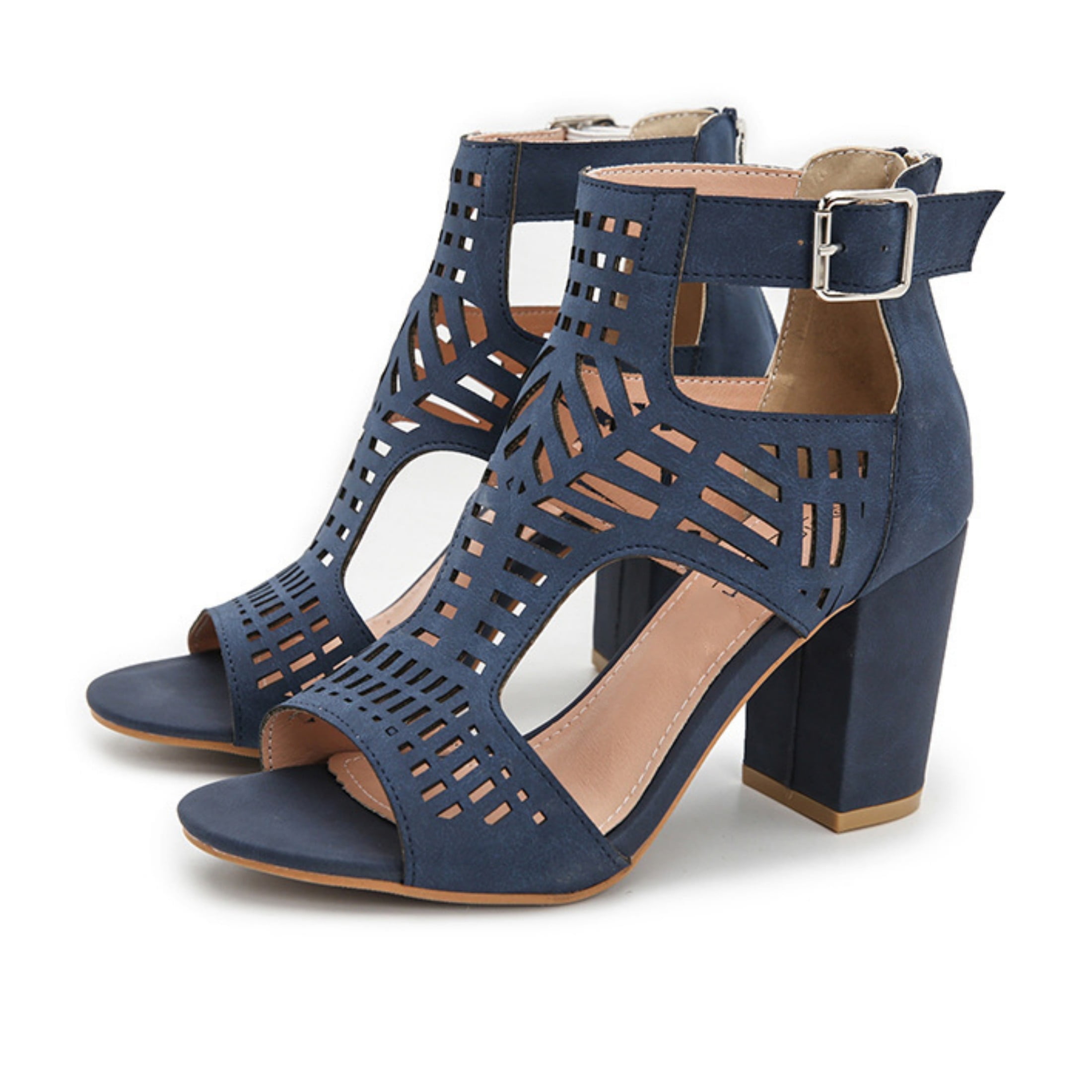 Heels for Women Block Chunky Platform High Heels Open Toe Wedding Party ...