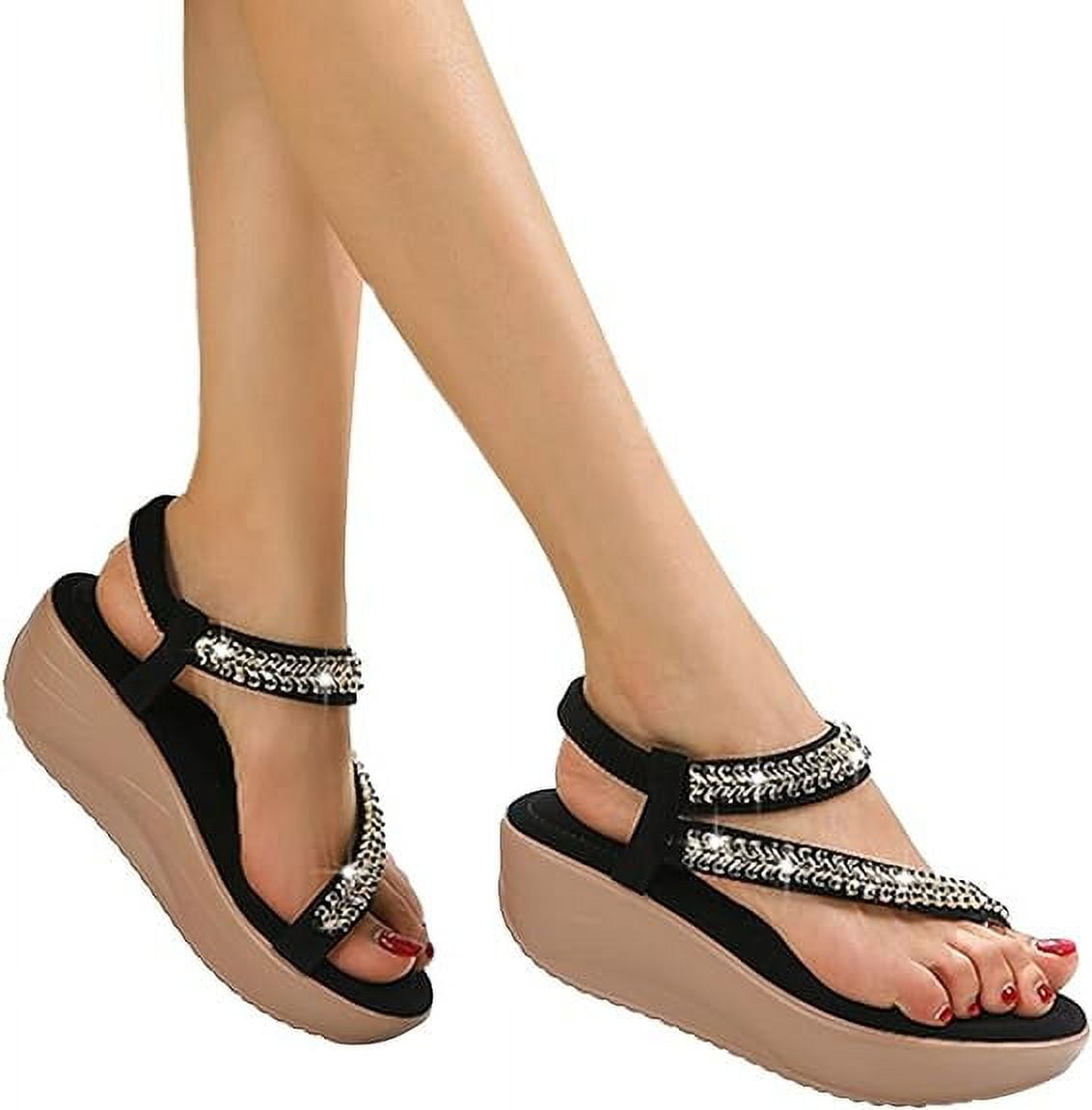 Heels without Back Shoes Wedges Sandals Shoes Buckle Women's Sandals ...