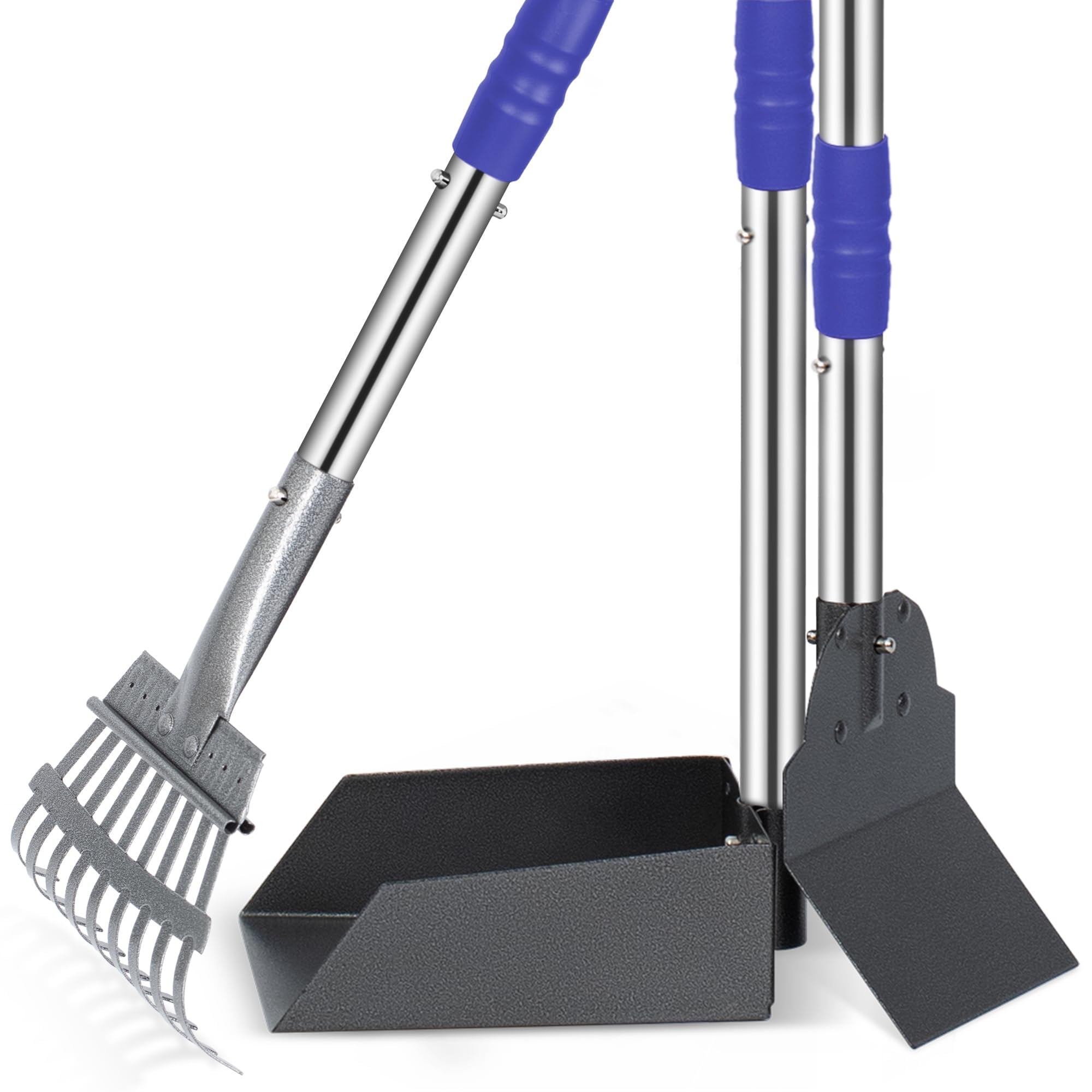 Heeyoo Dog Pooper Scooper, Dog Poop Tray and Rake Set, Pet Waste ...